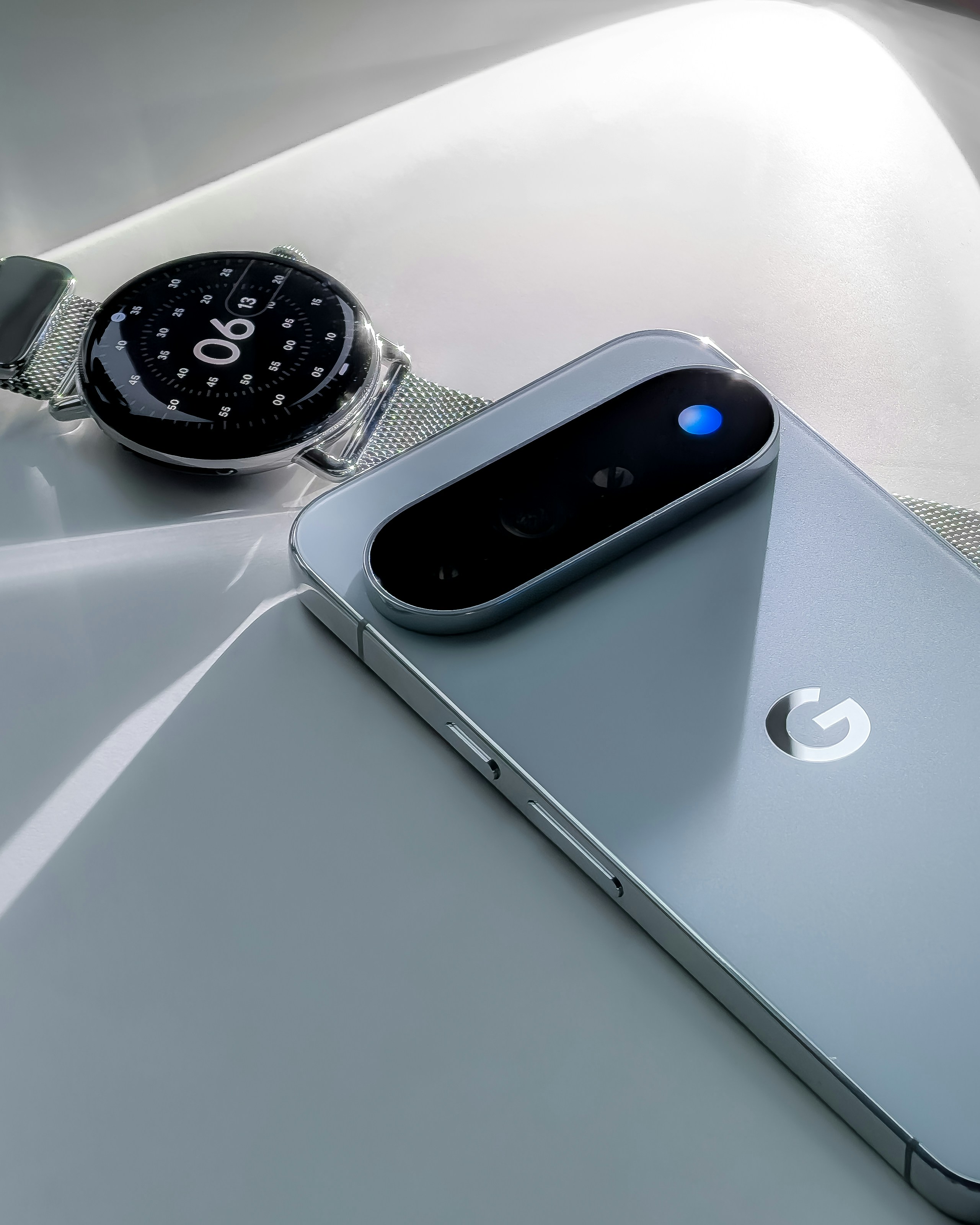 Chromed Quiet: A Pixel 10 Pro XL Scene with a Modern Duo