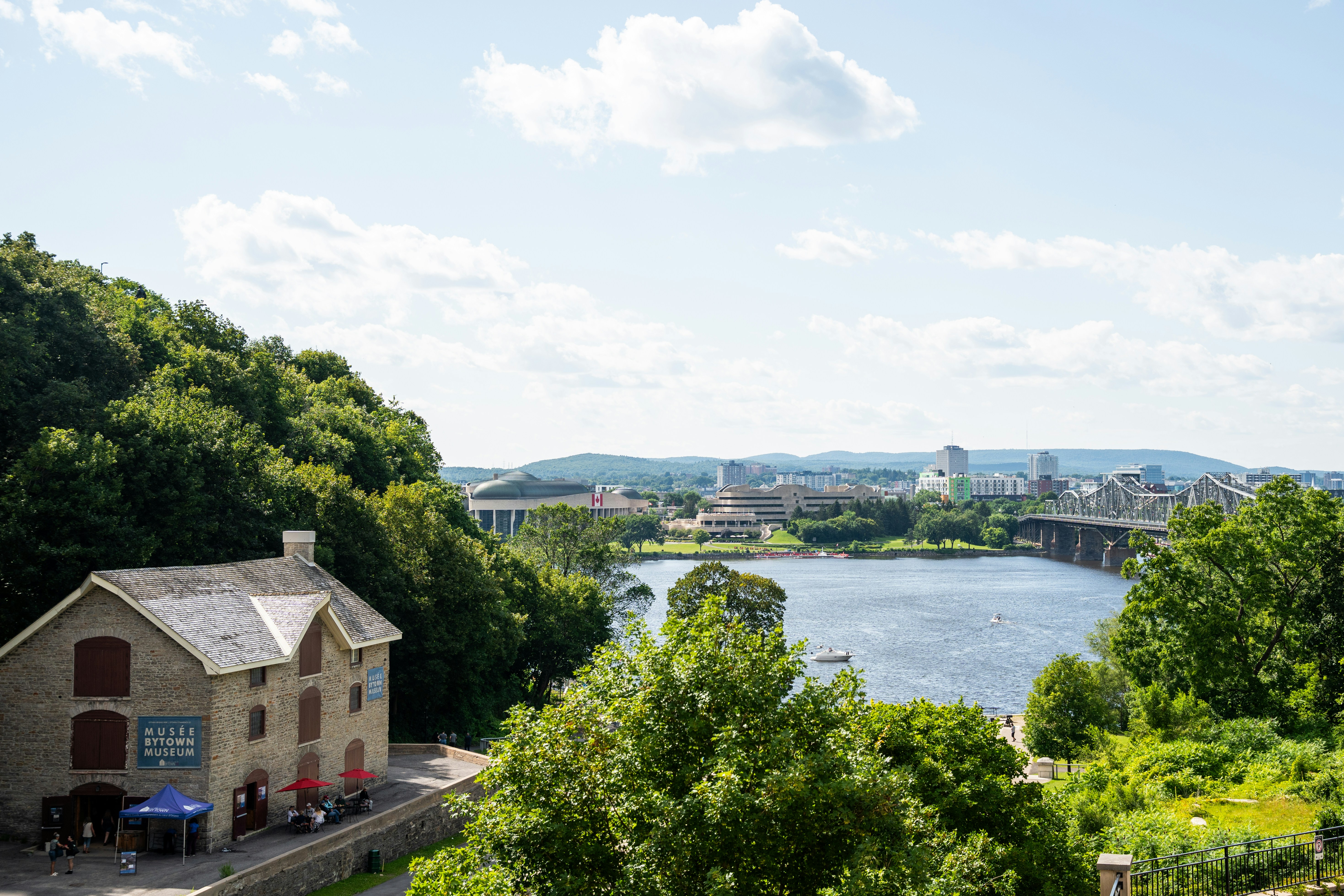 River, Ruins, and Green Hills: A Quiet Riverside Vista
