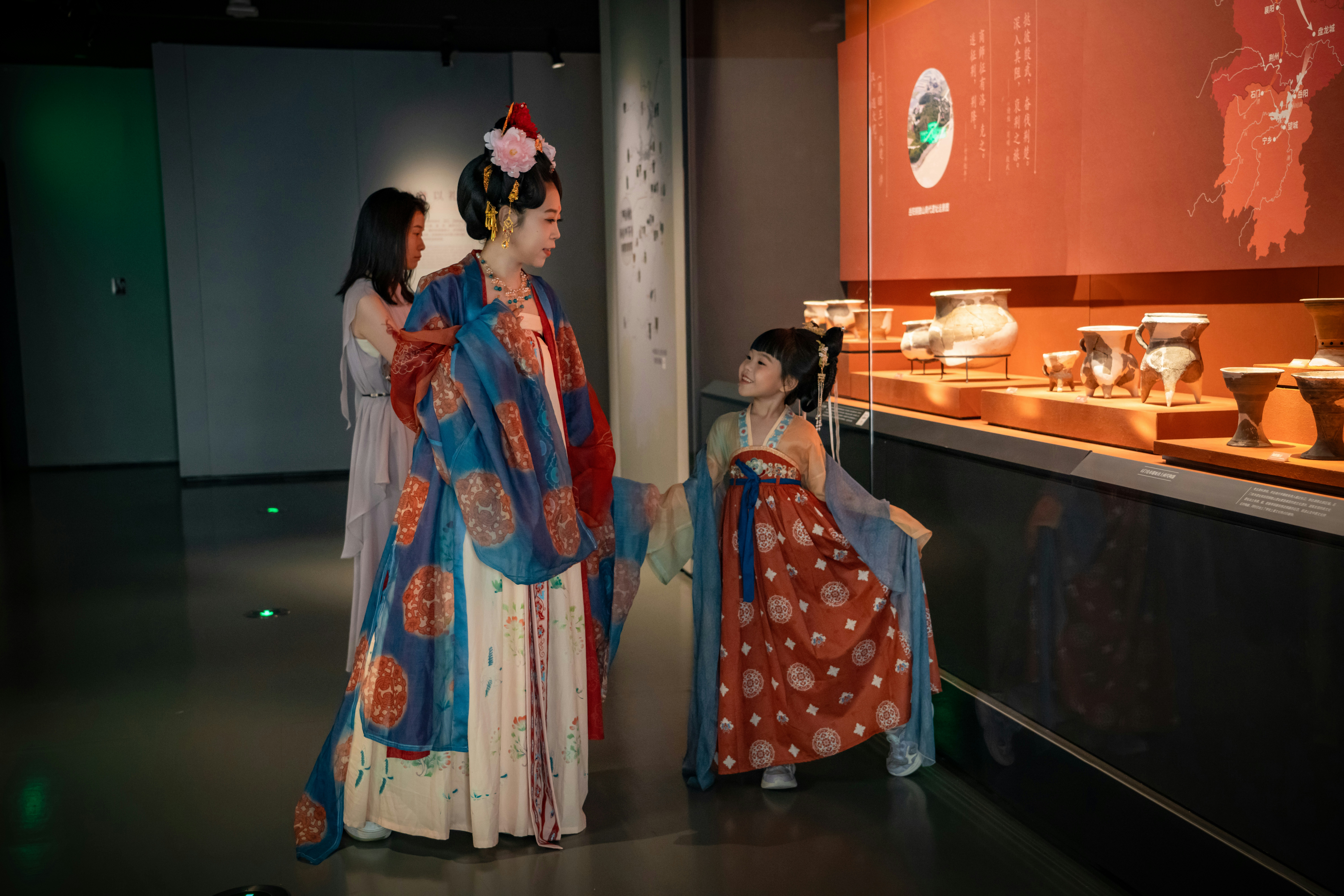 Geisha Companions in a Gallery of Ceramics