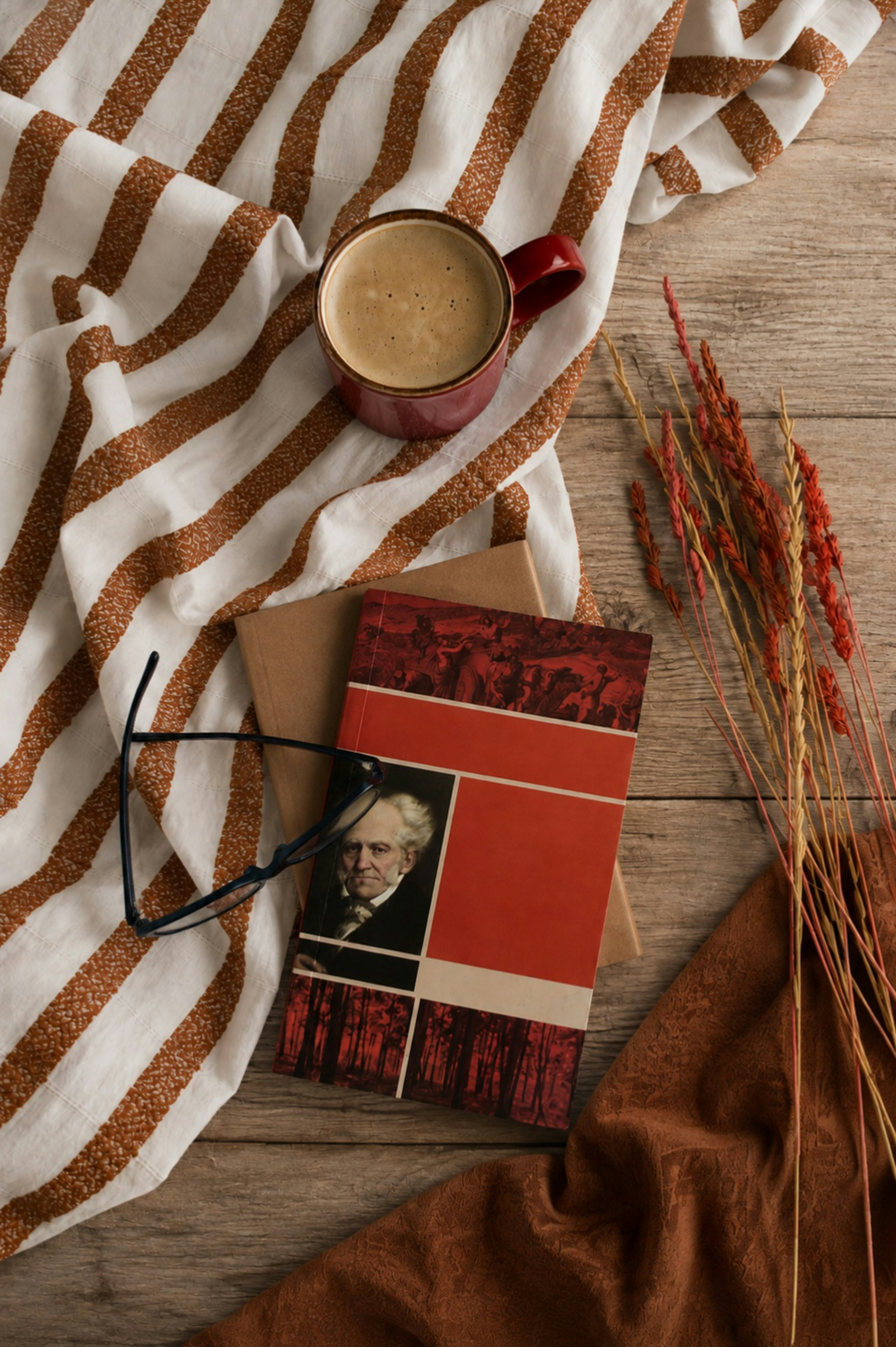 Cozy Morning Brew: A Rustic Study in Color and Calm