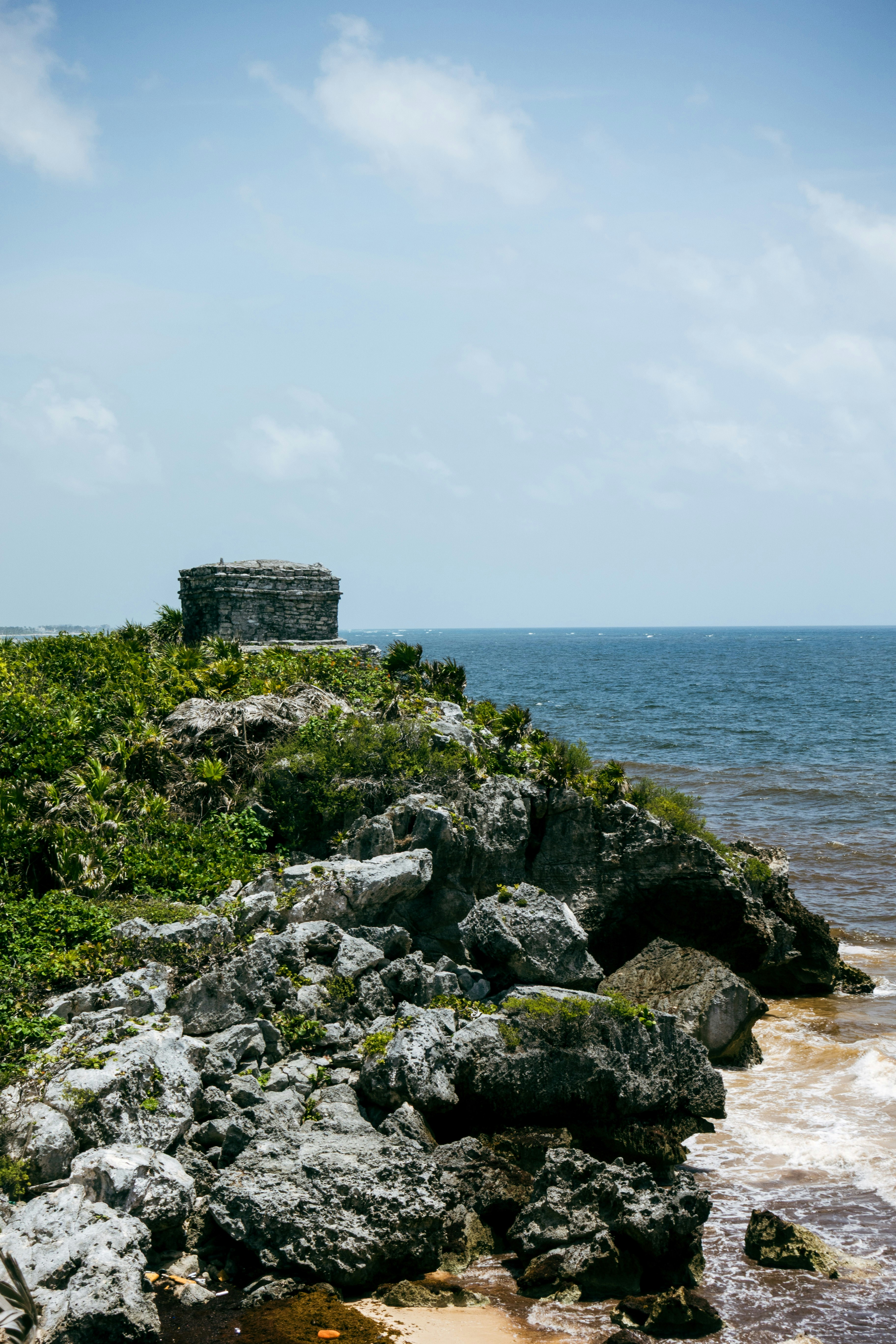 Cliffside Ruin Overlooking the Quiet Sea