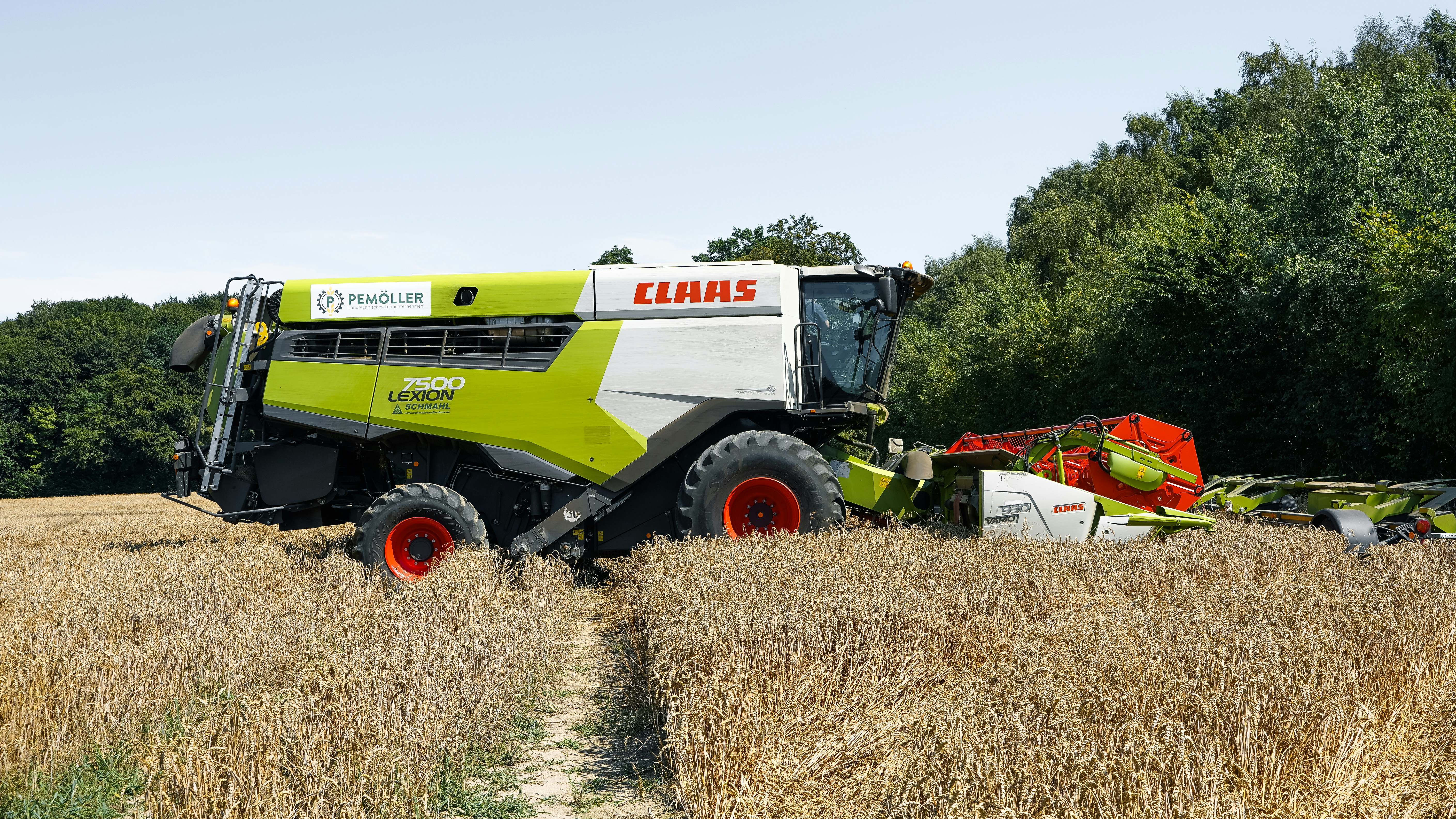 Harvest Machinery in Golden Stalks