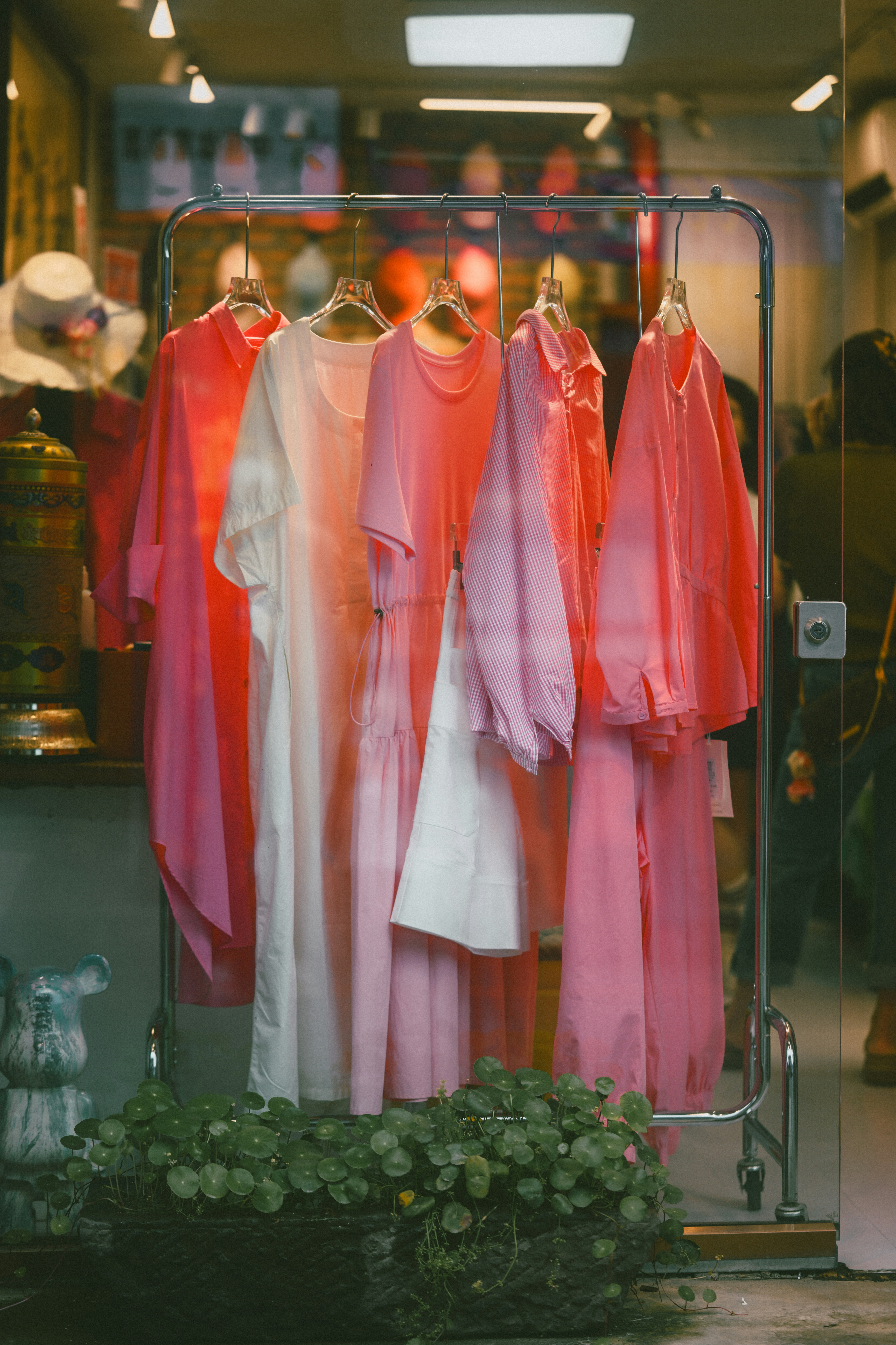 Rose-toned Atelier: Dresses on a City Display