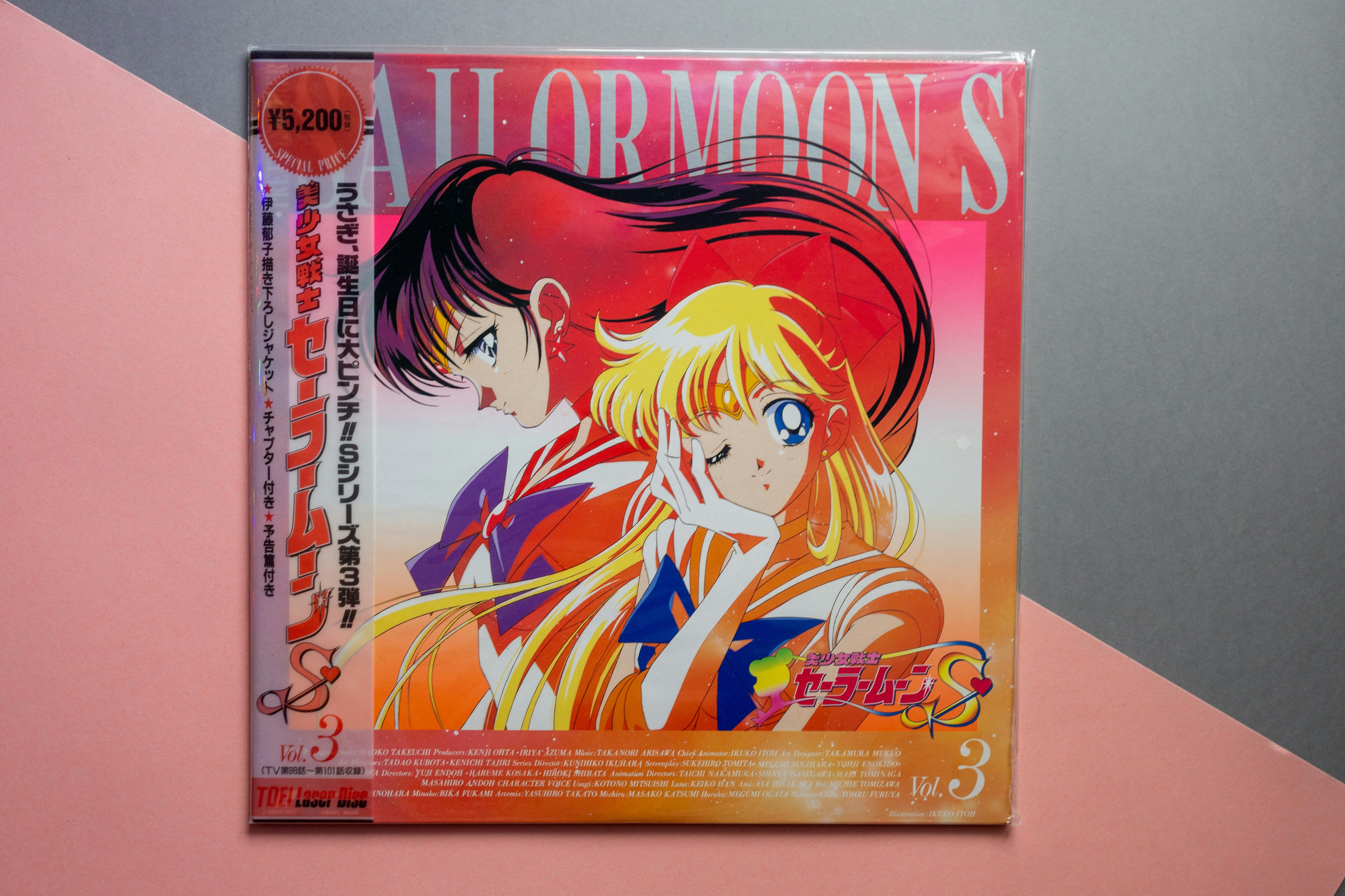Sailor Senshi Duo on a Pink Gradient