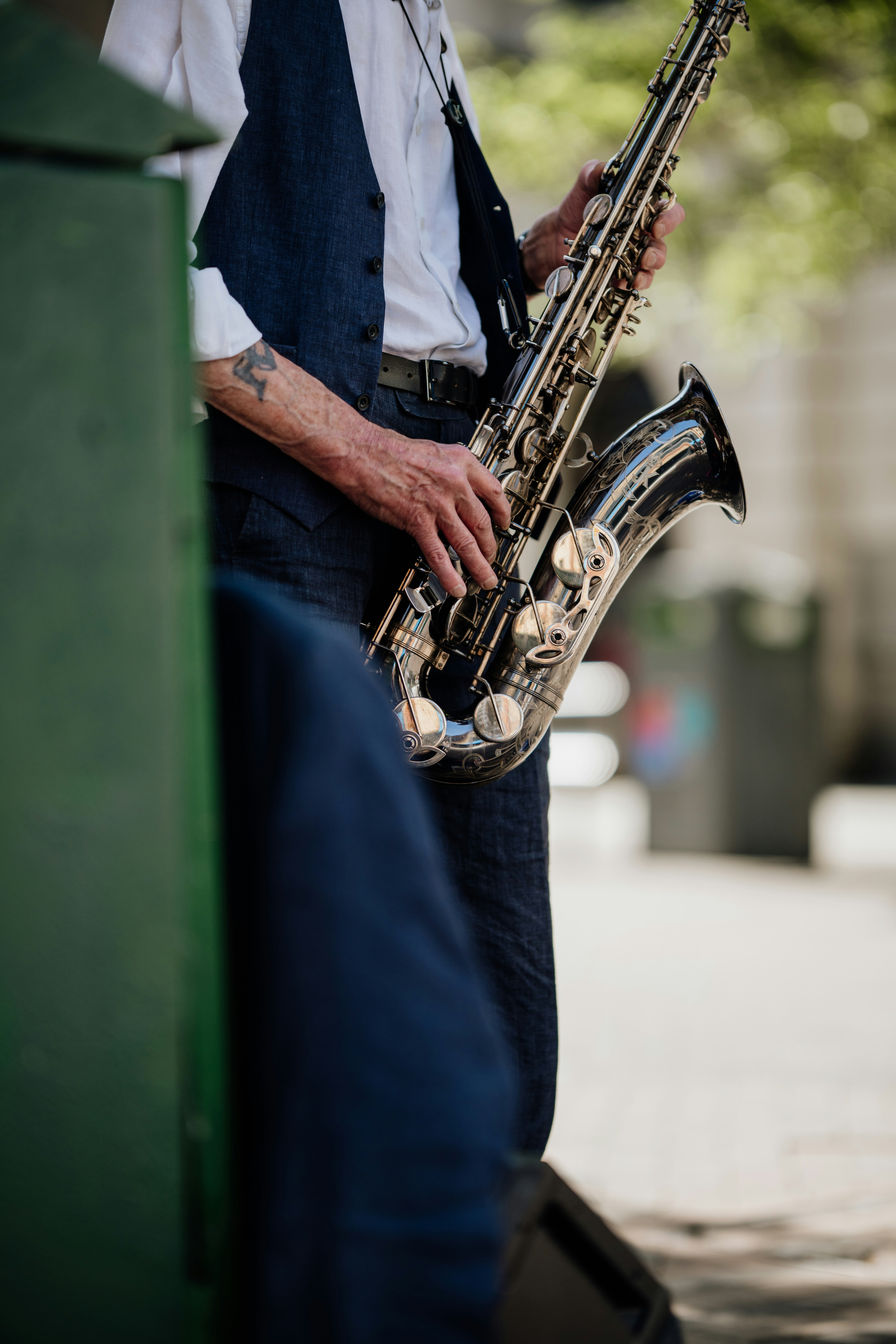 Saxophone in the Spotlight: A Street-Jazz Moment