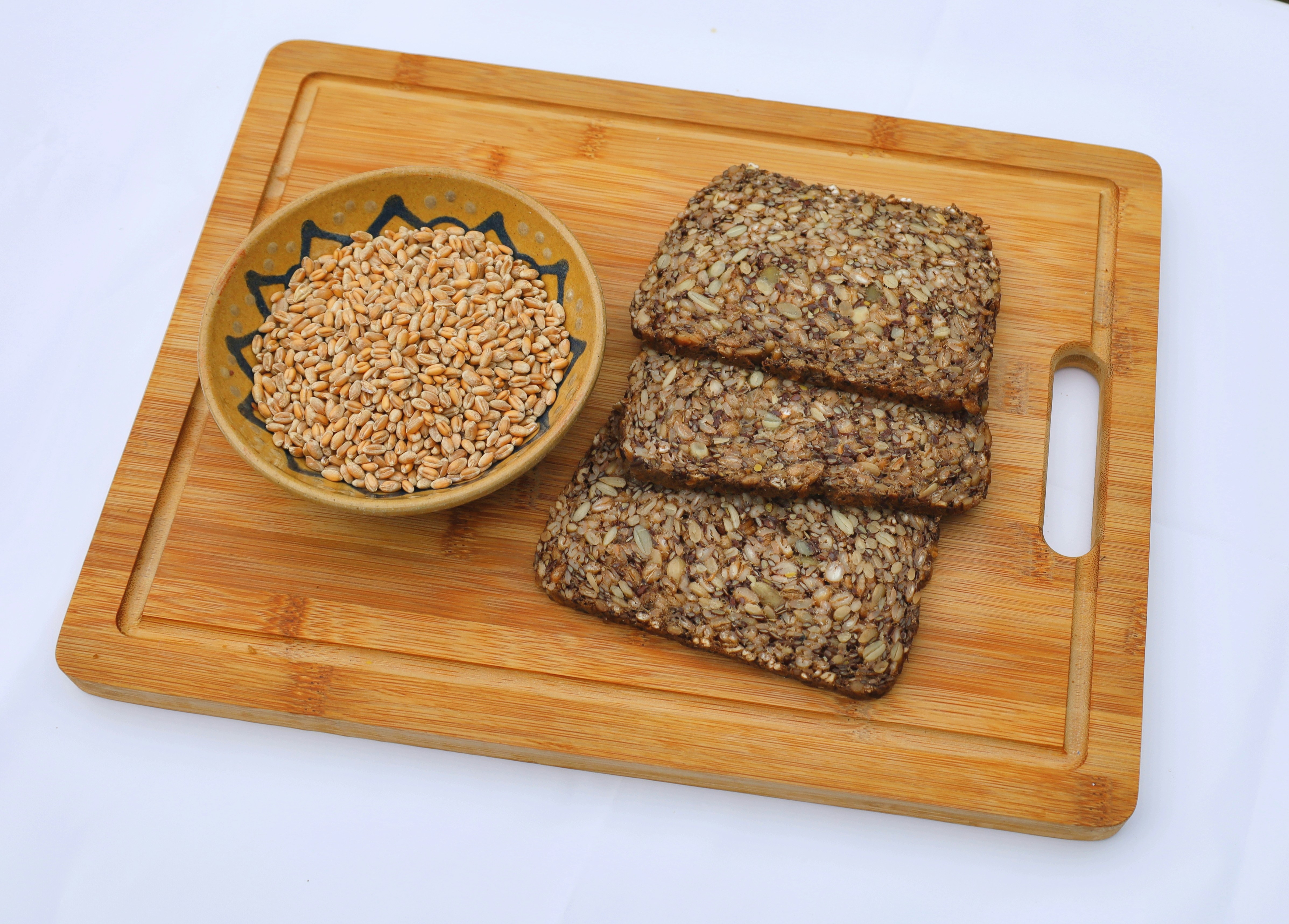 Seeded Snack Duo on a Wooden Board