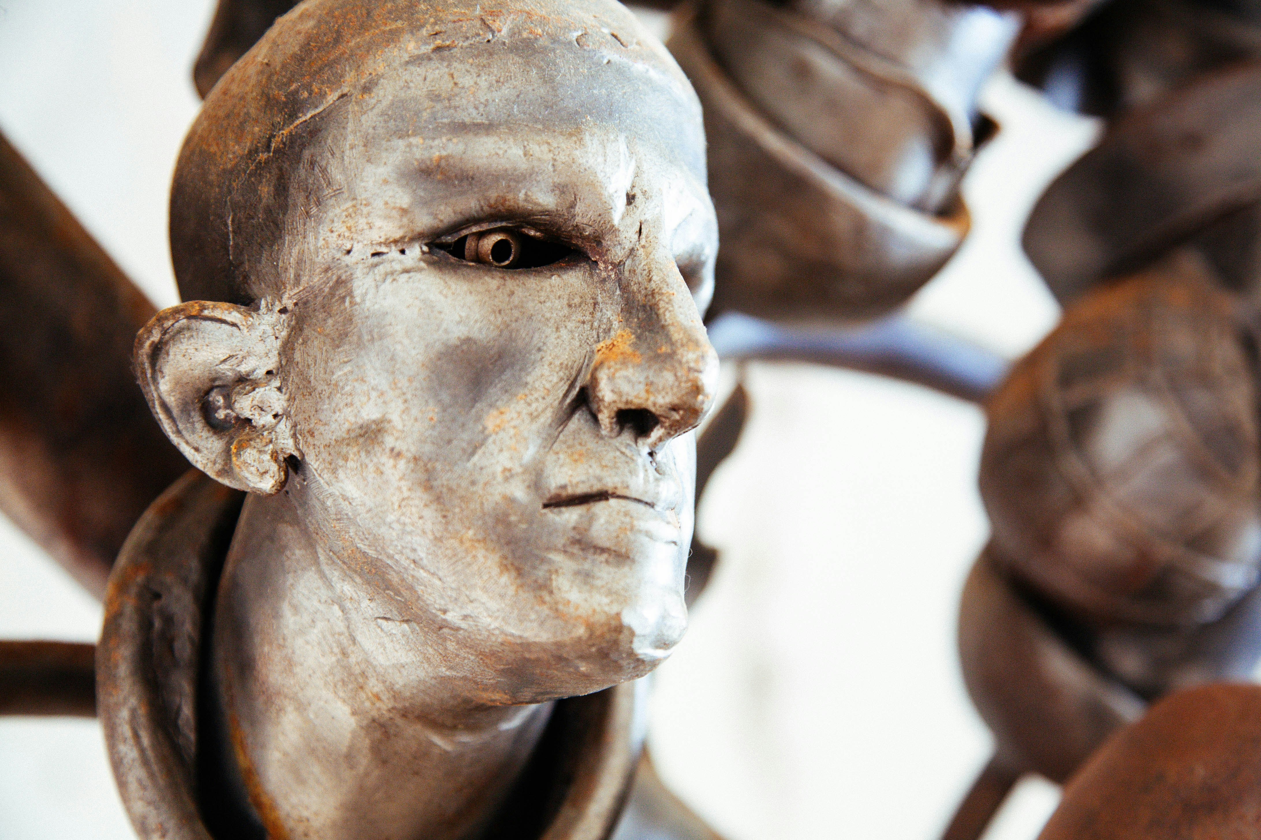 Silent Gaze of a Weathered Figure