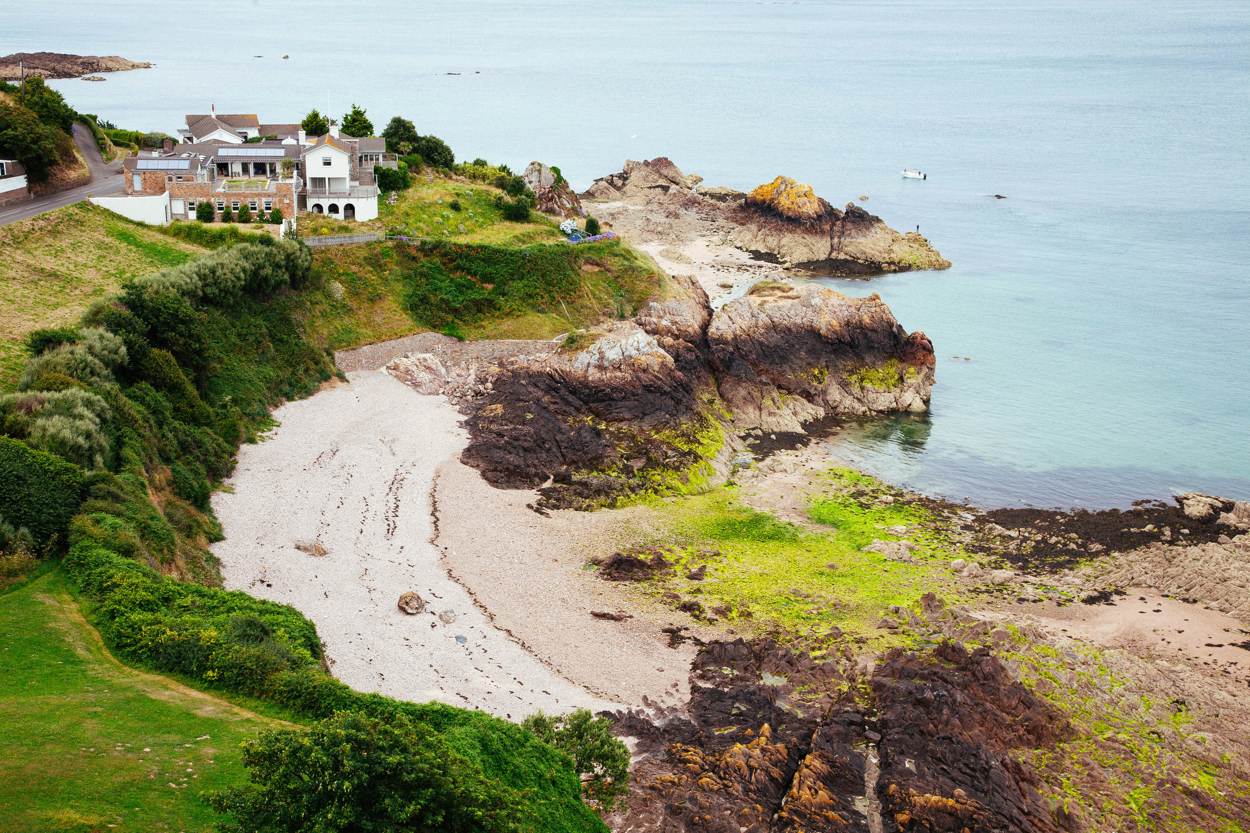 Clifftop Homes Overlooking a Quiet Cove