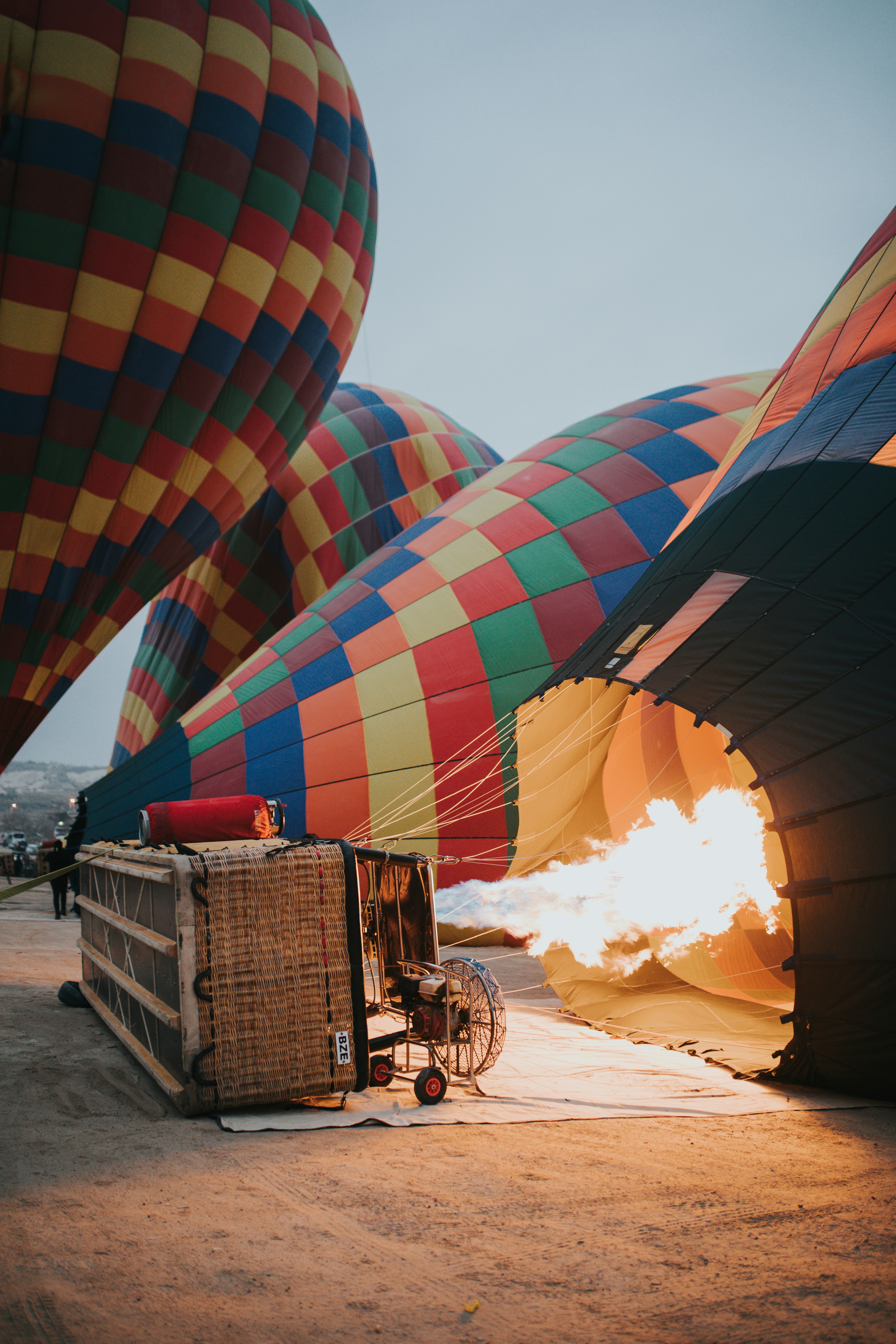 Breath of Color: Fire Ignites the Balloon Unfolding