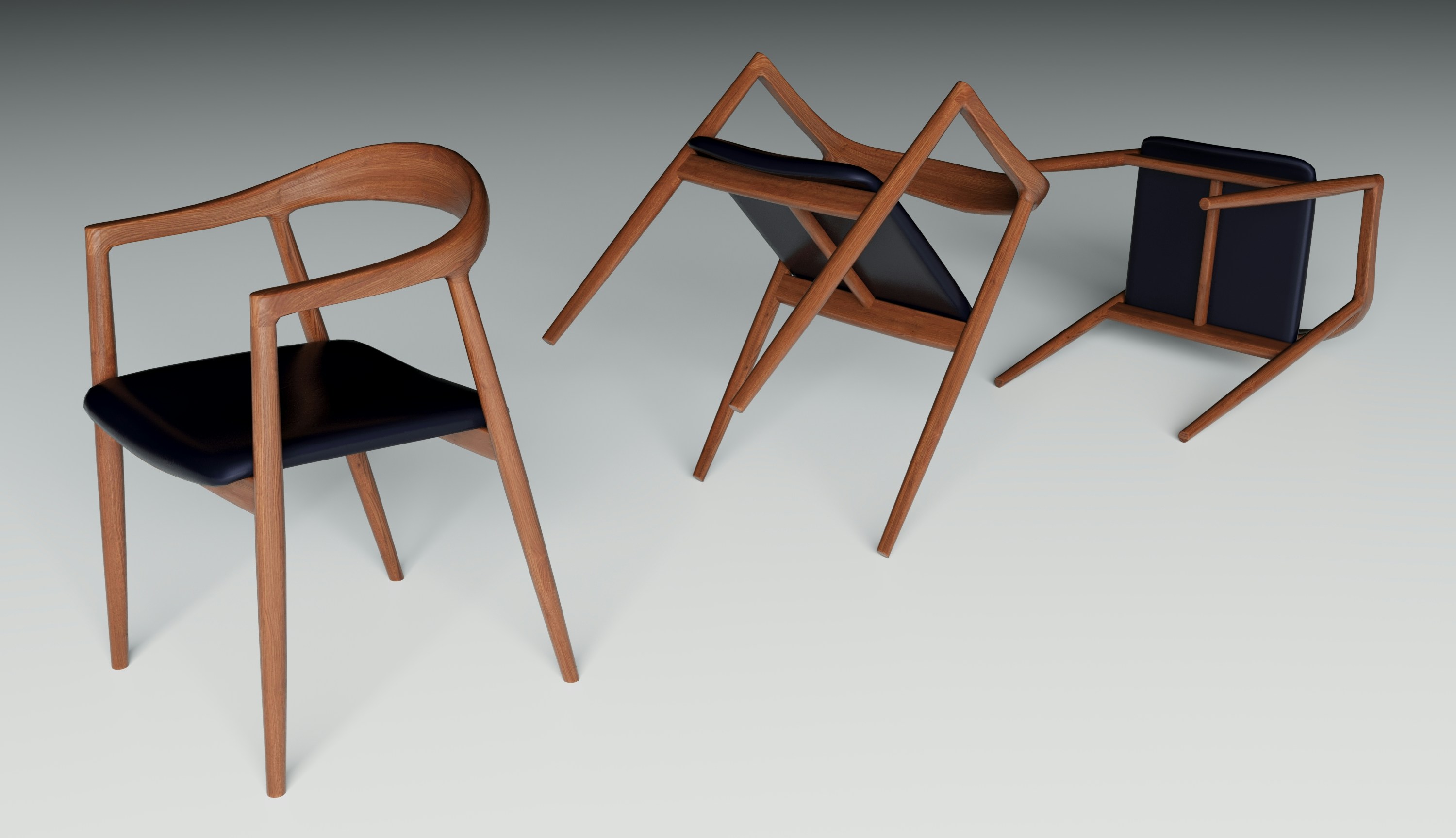 Liminal Chairs: A Trio of Bentwood Freedom in a Quiet Studio