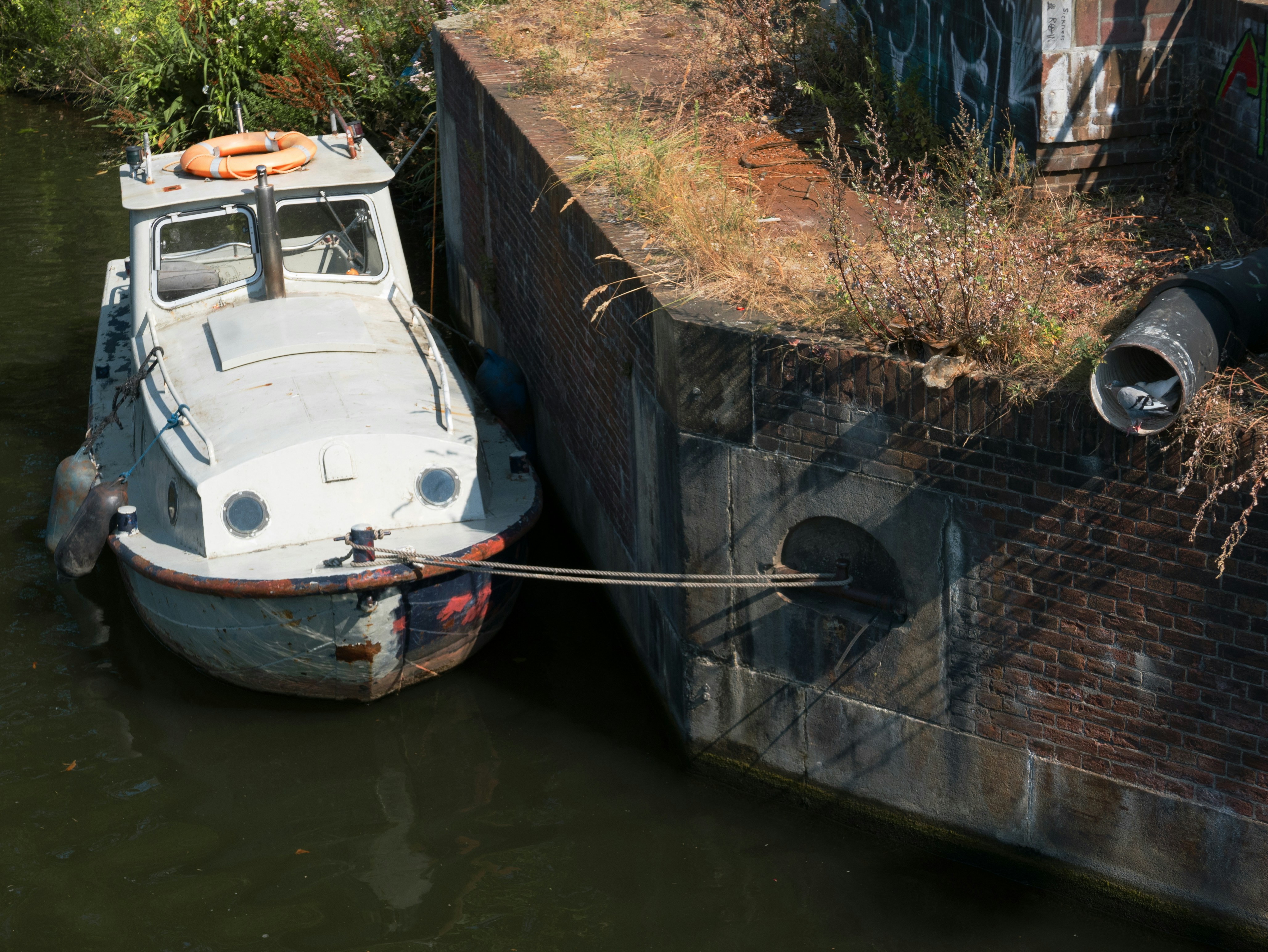 Sunken Tug at Dusk: A Quiet Channel of Time