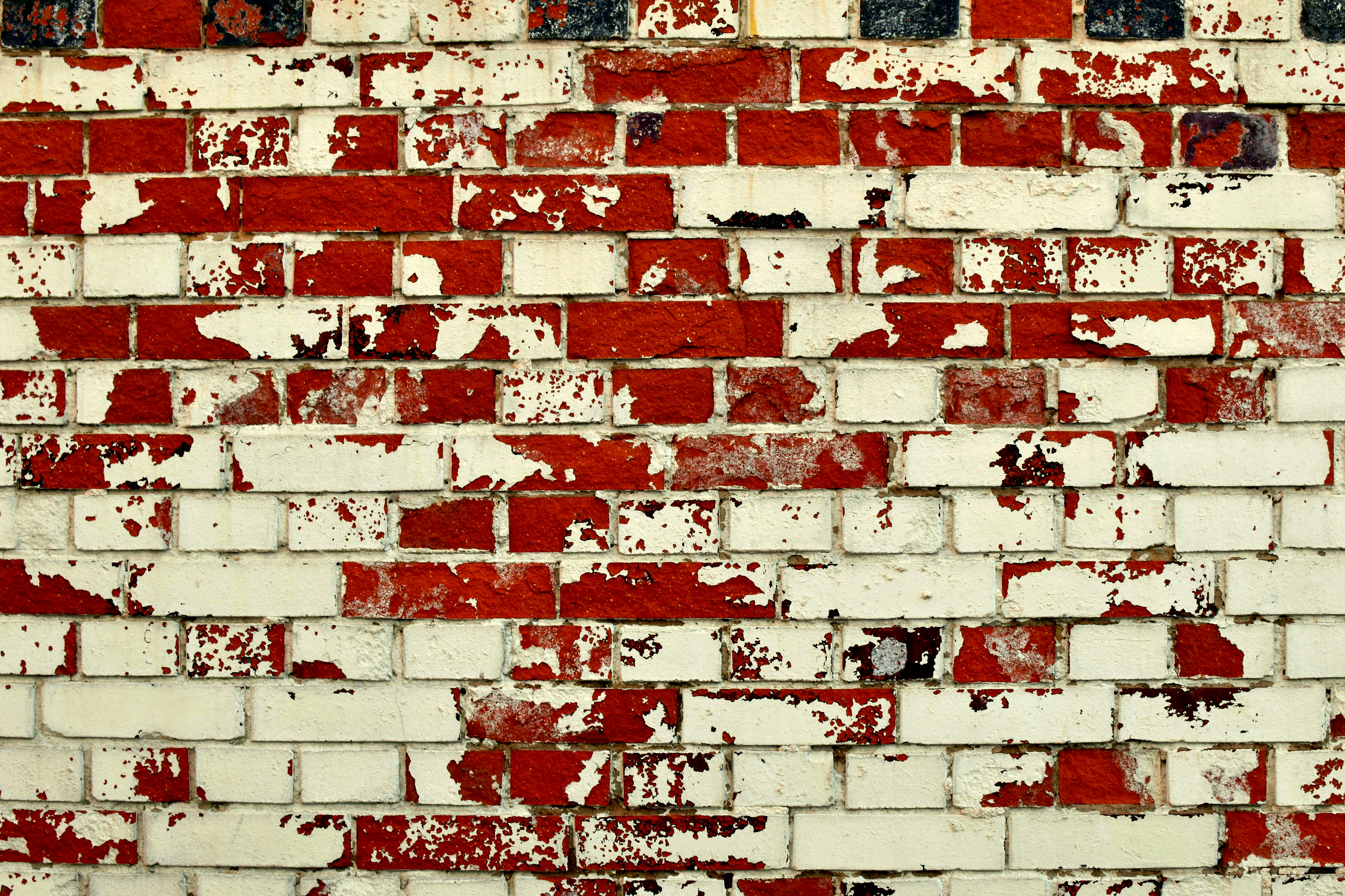 Weathered Red and Ivory Brick Mosaic