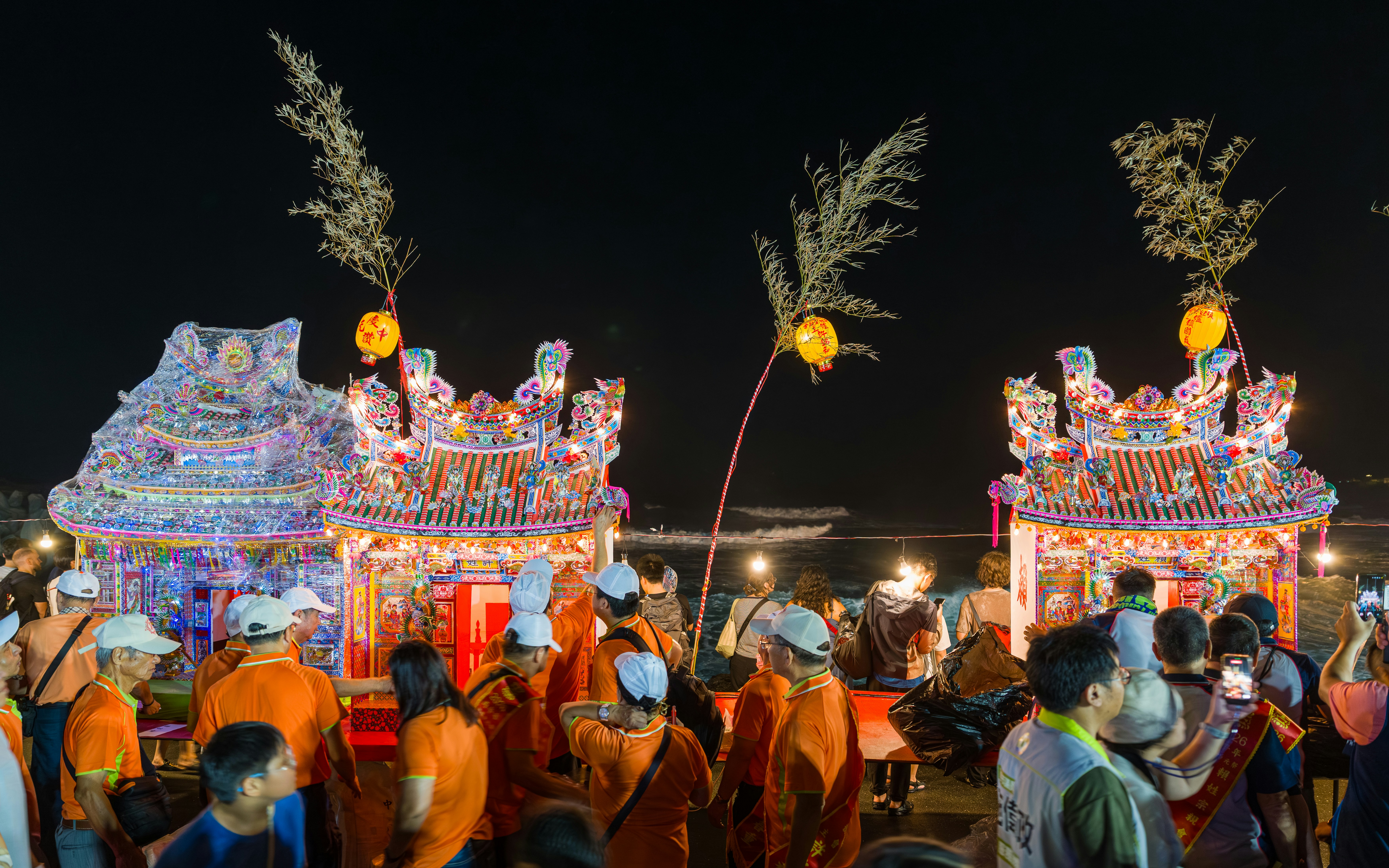 Lantern-lit Procession Under Night Skies