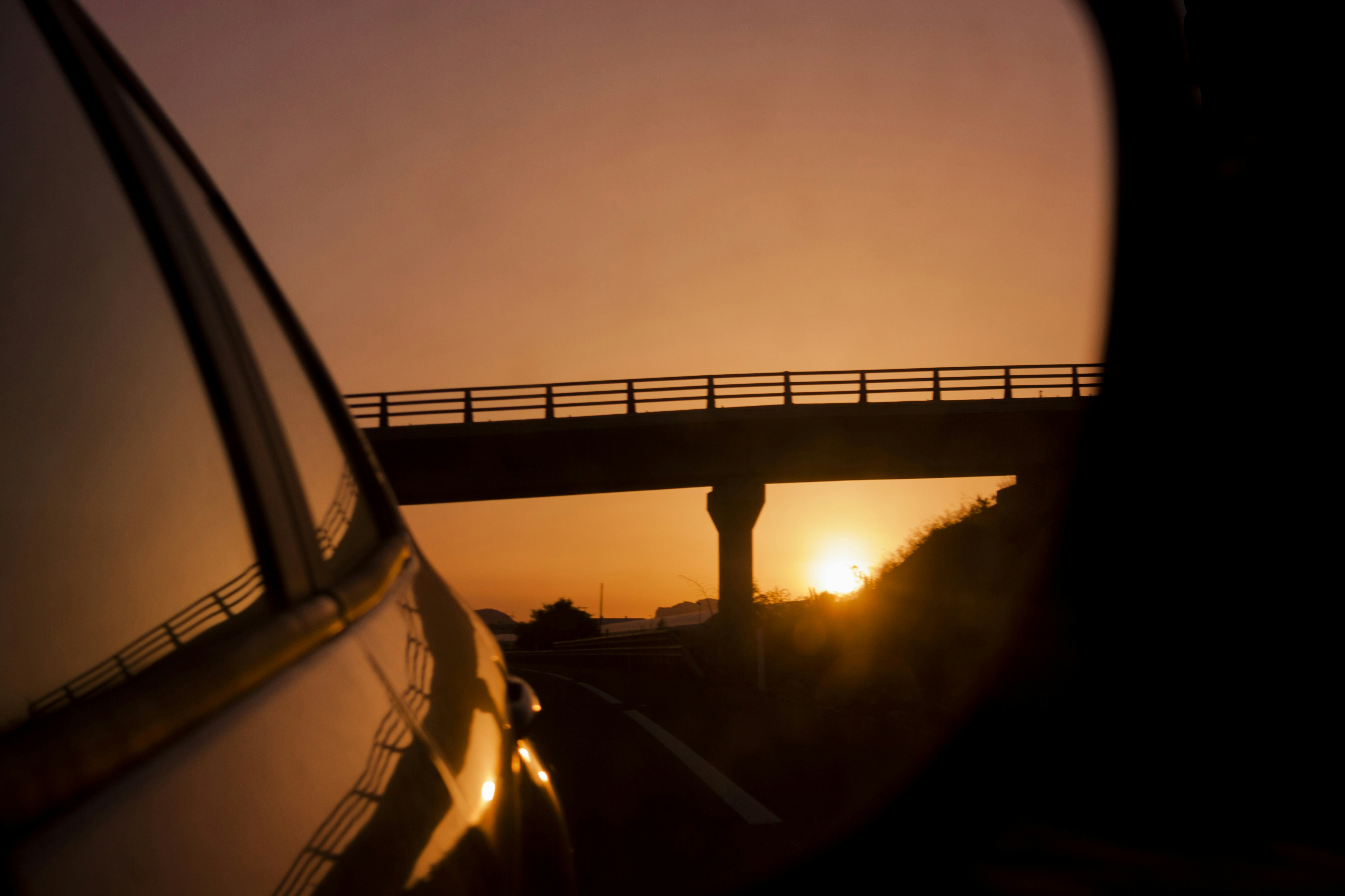 Sunset Drive: Rim of Light on a Quiet Road