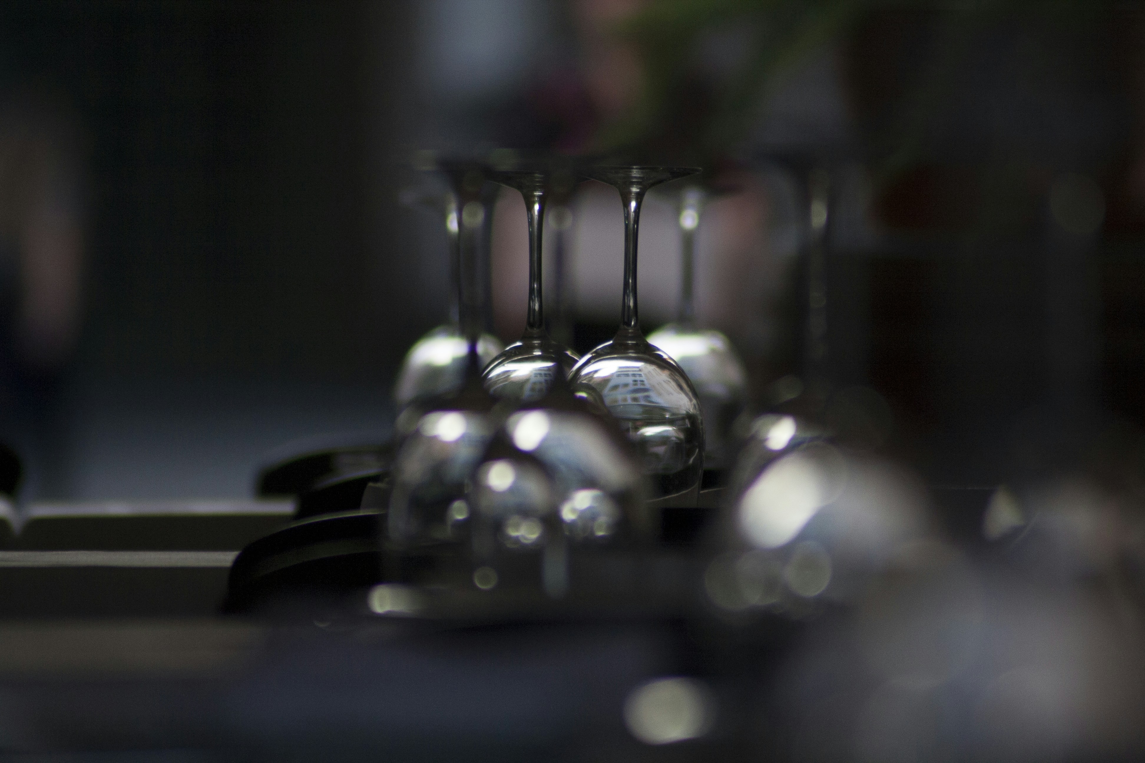 Suspended Reflections: A Row of Glass Orbs in a Quiet Showroom