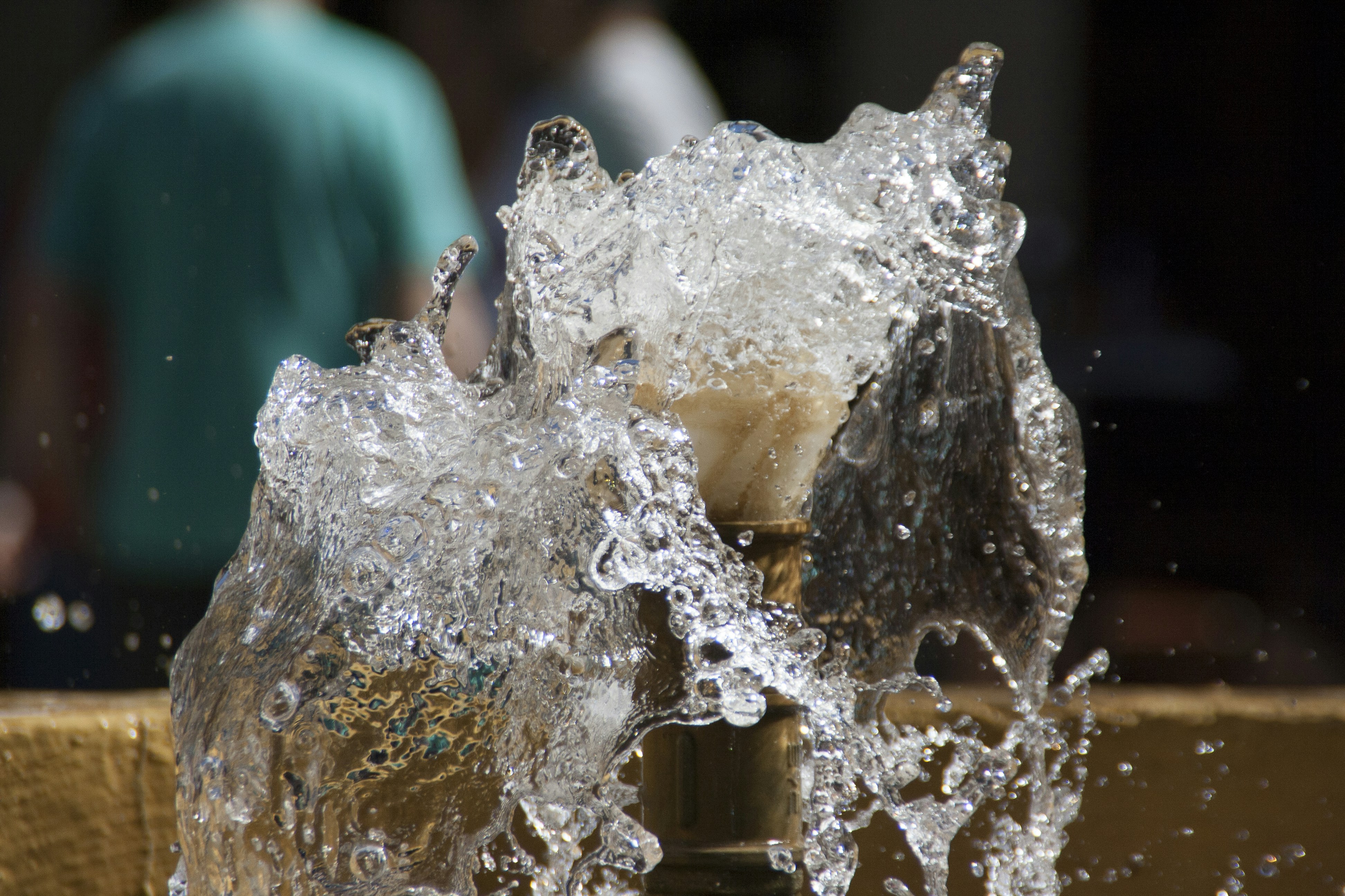 Shattered Cascade: A Fountain Burst Frozen in Focus