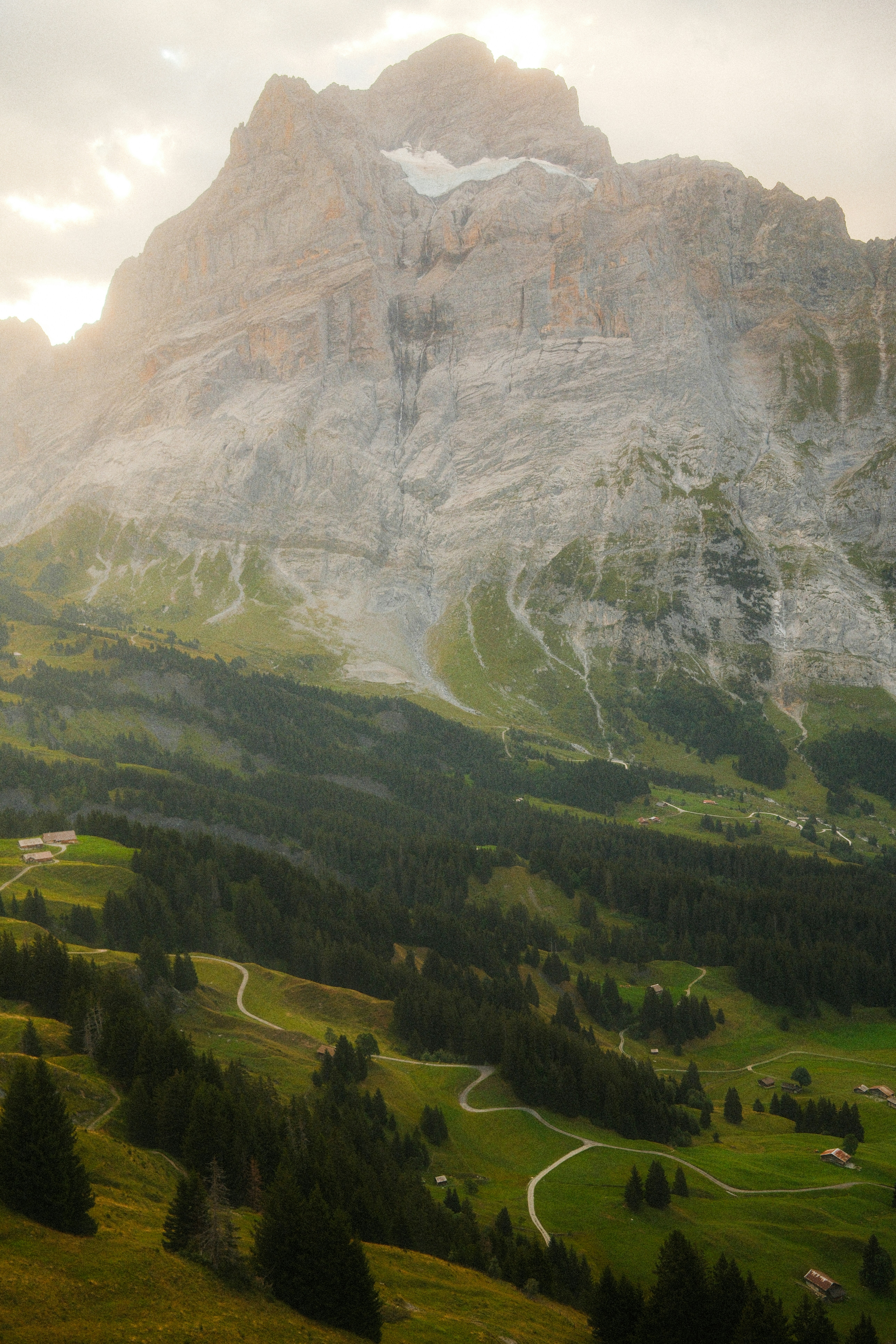 Majestic Mountain Crown Over Carved Alpine Valley