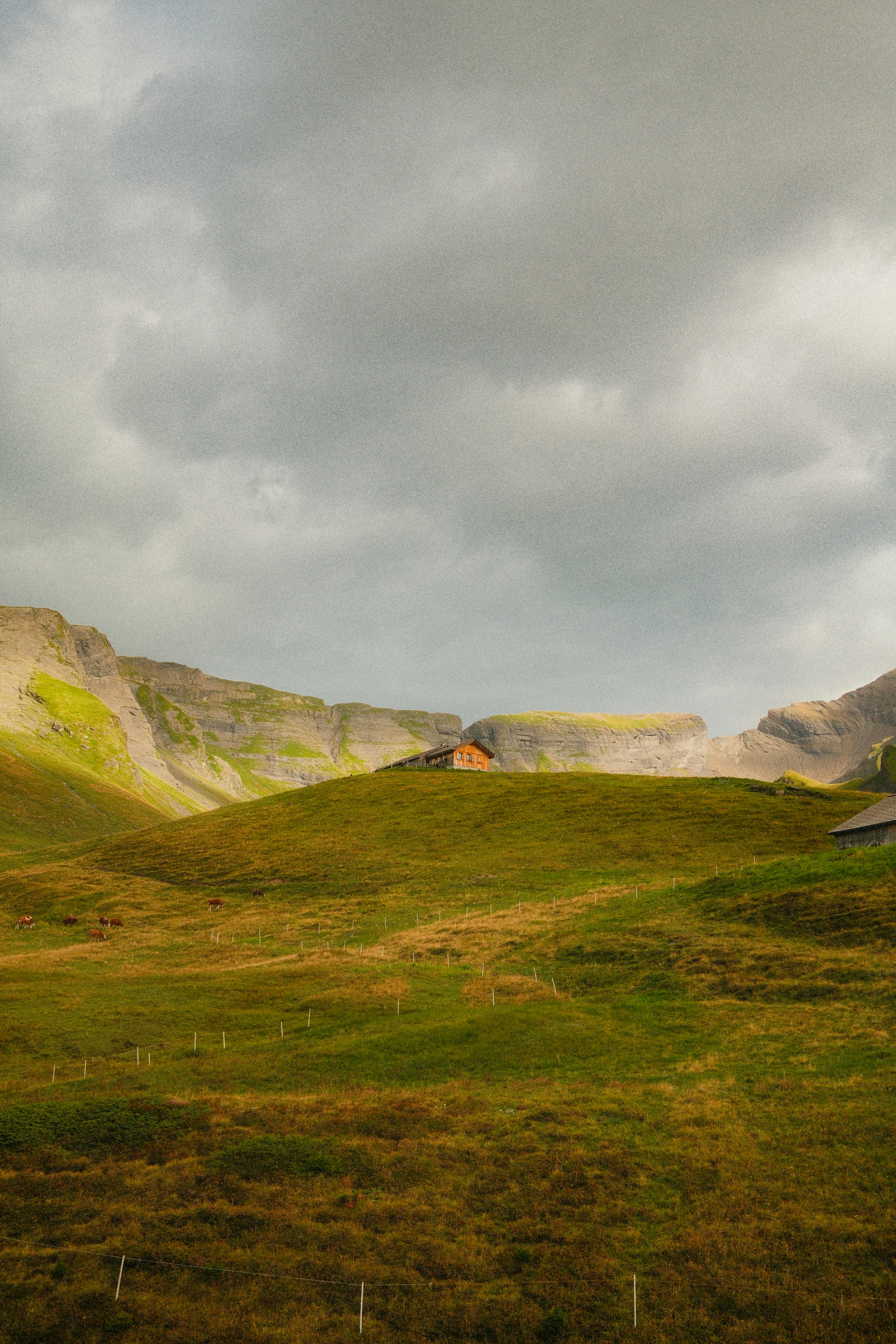Pastoral Ridge Under a Cloudy Skies