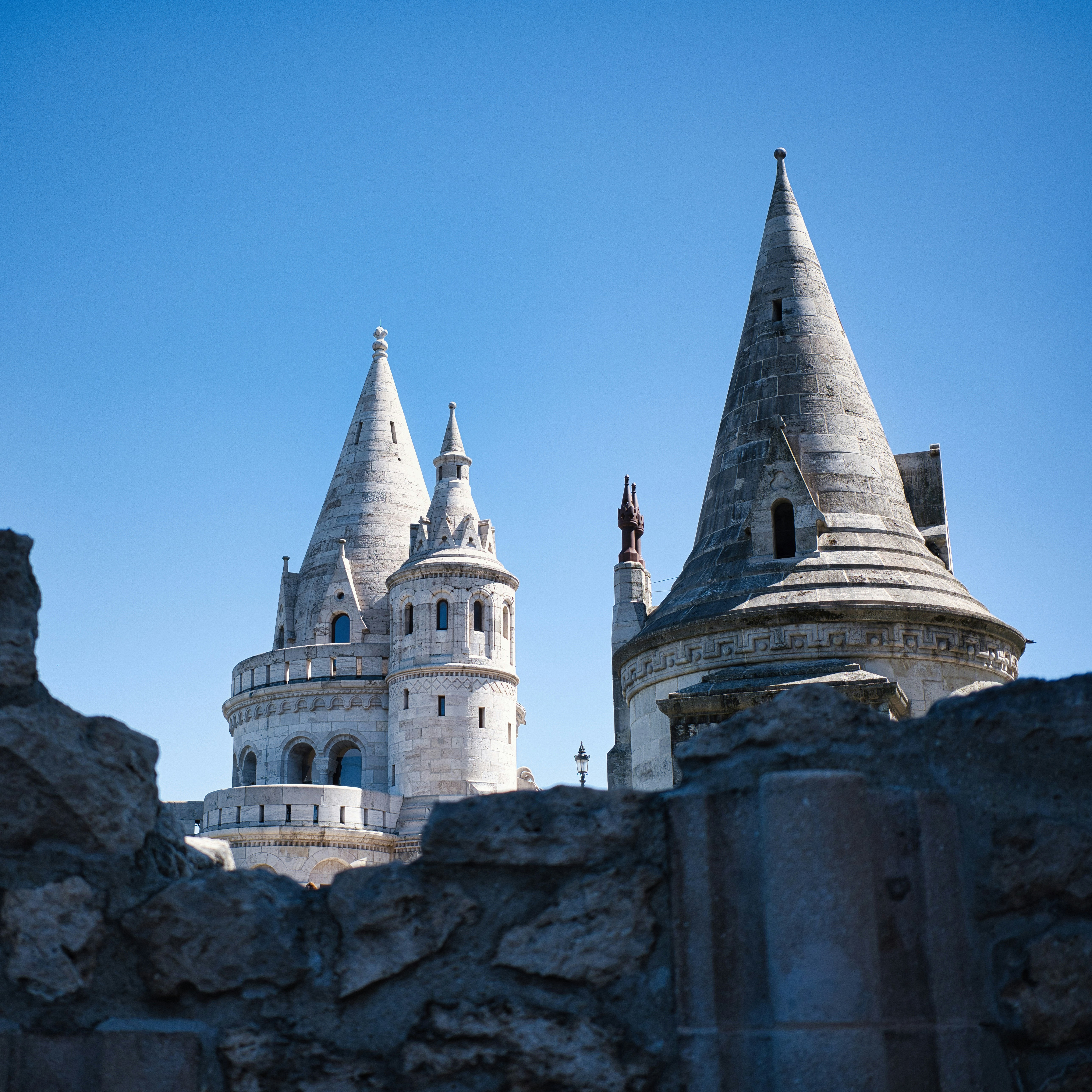 Castle Towers Under a Blue Sky