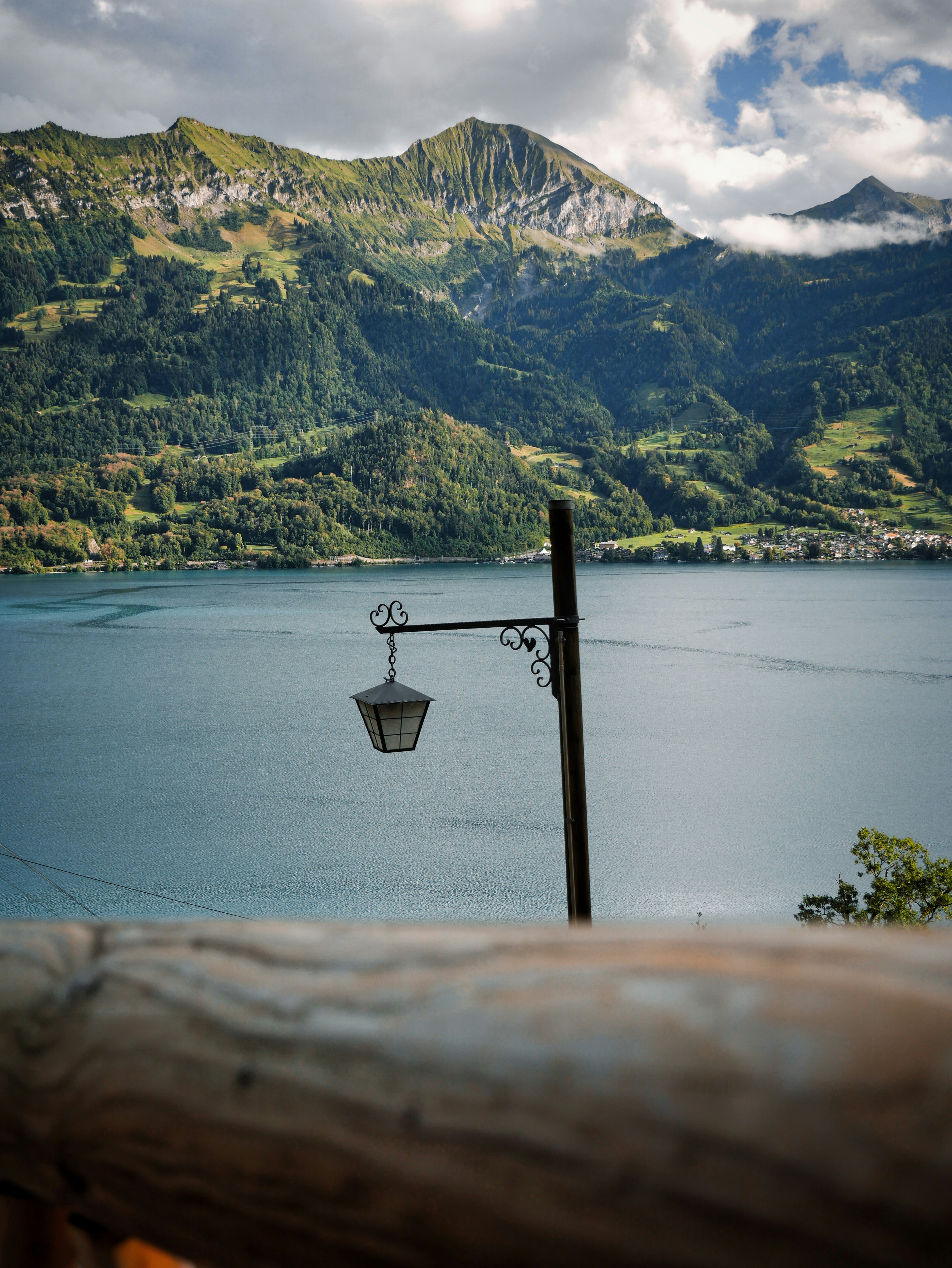 Lakeside Lantern Under Alpine Peaks