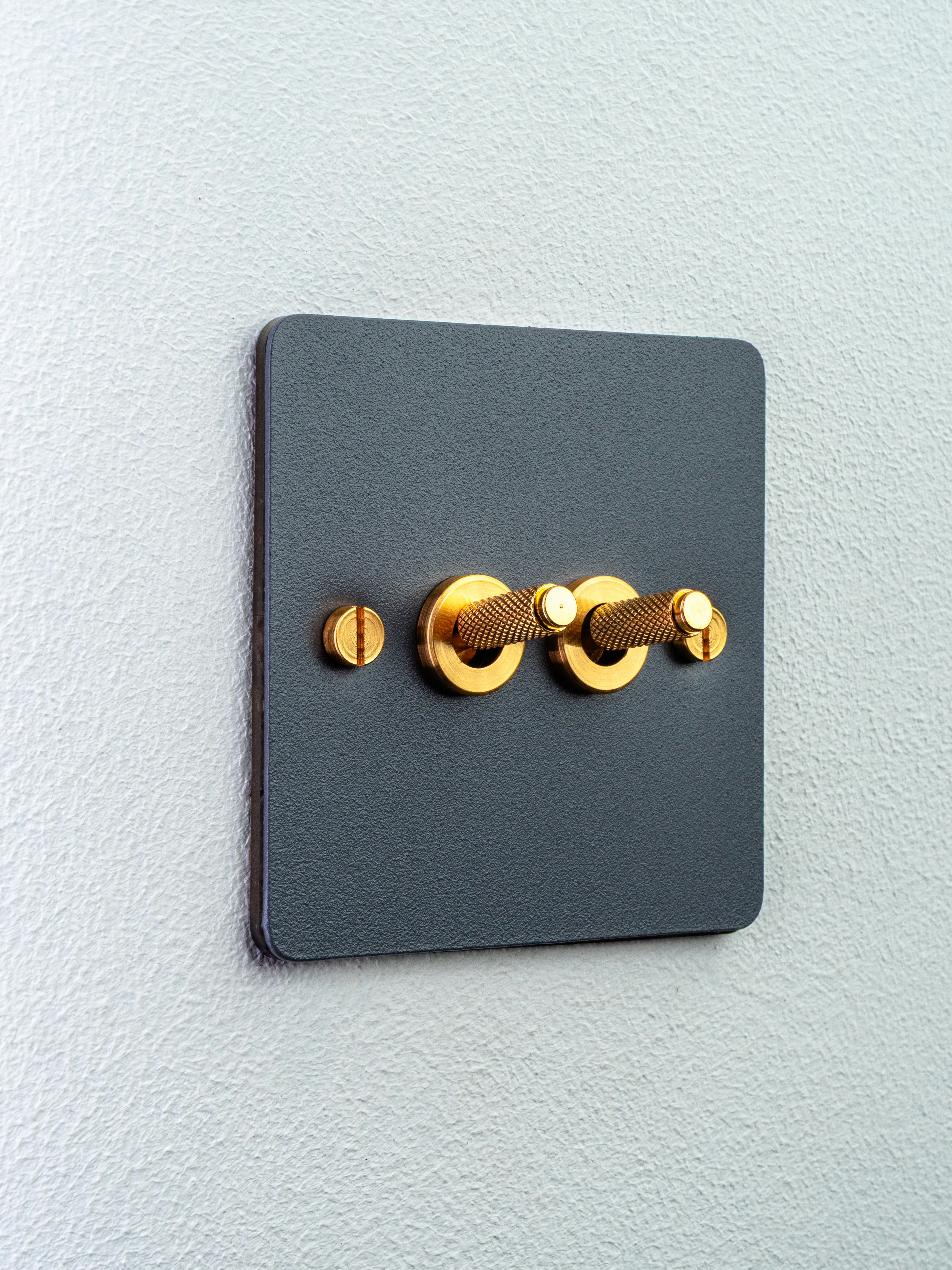 Golden Knobs on a Matte Plate