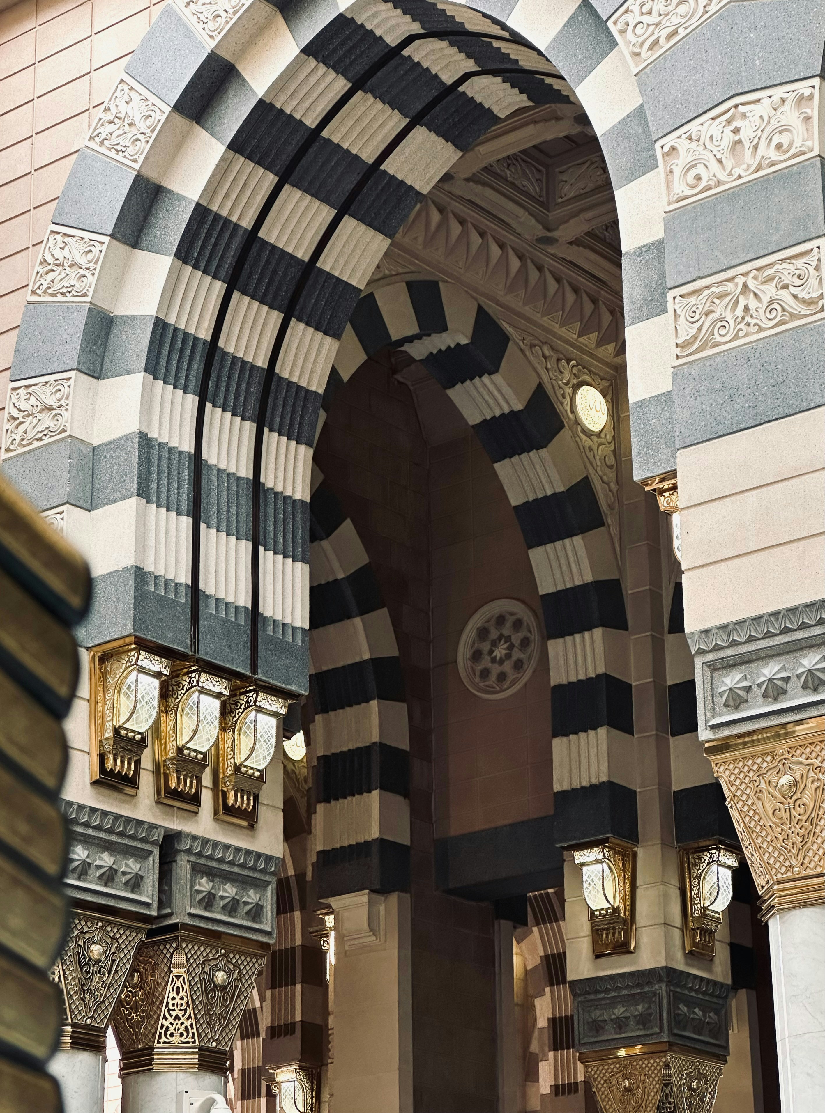 Striated Archway at a Moorish-Influenced Portal