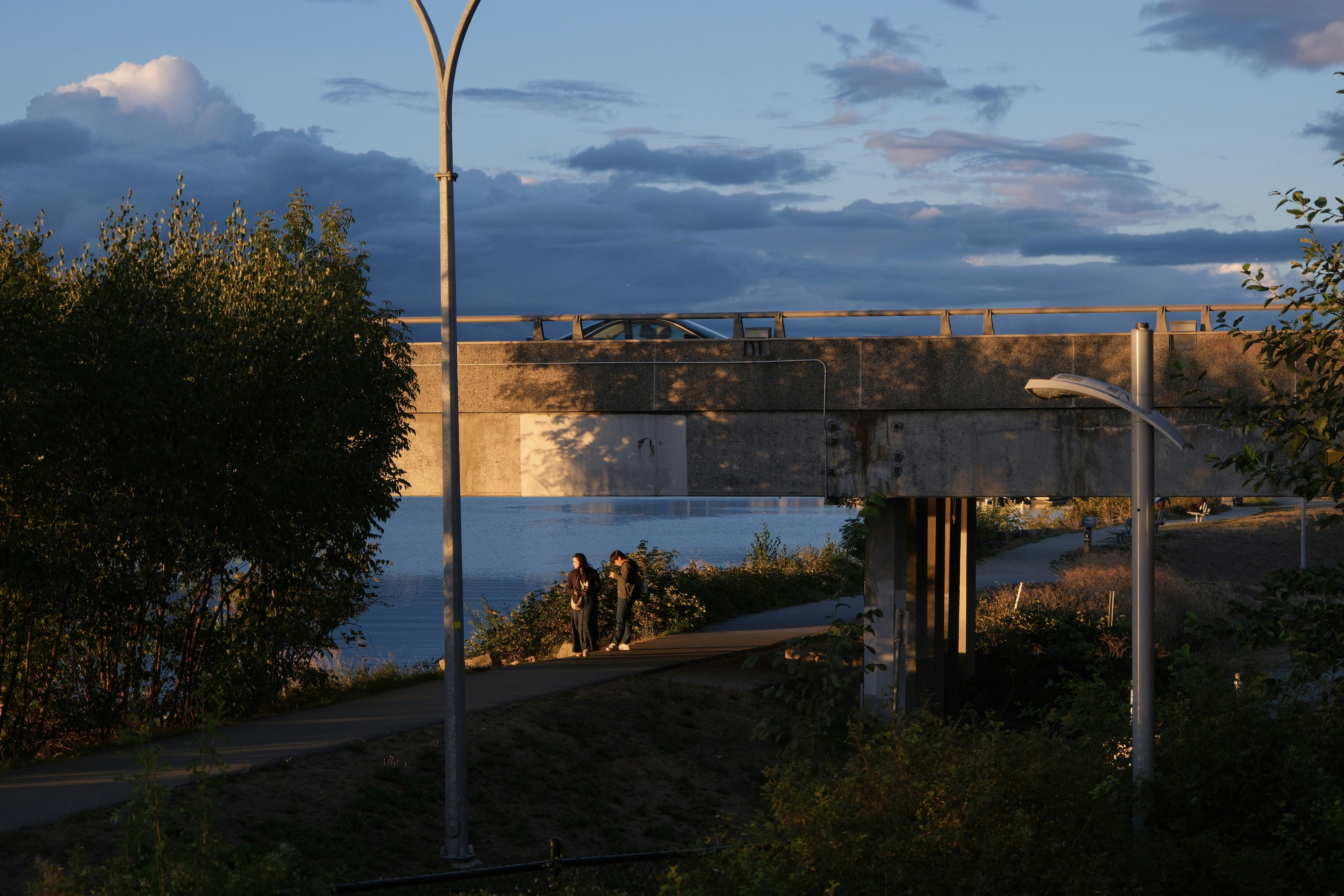 Nightfall Over the Riverside Footpath