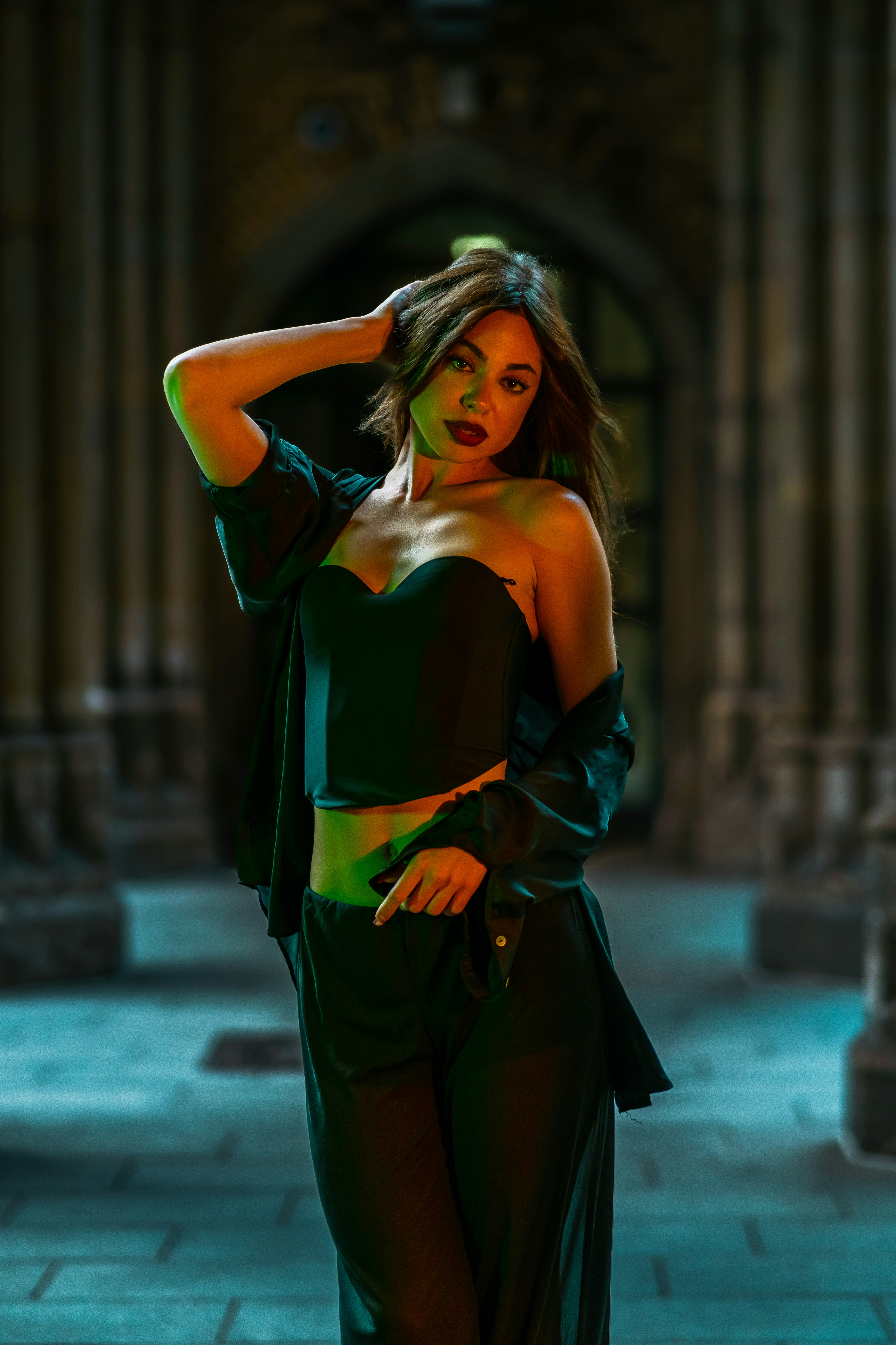 Midnight Muse in the Arcaded Corridor