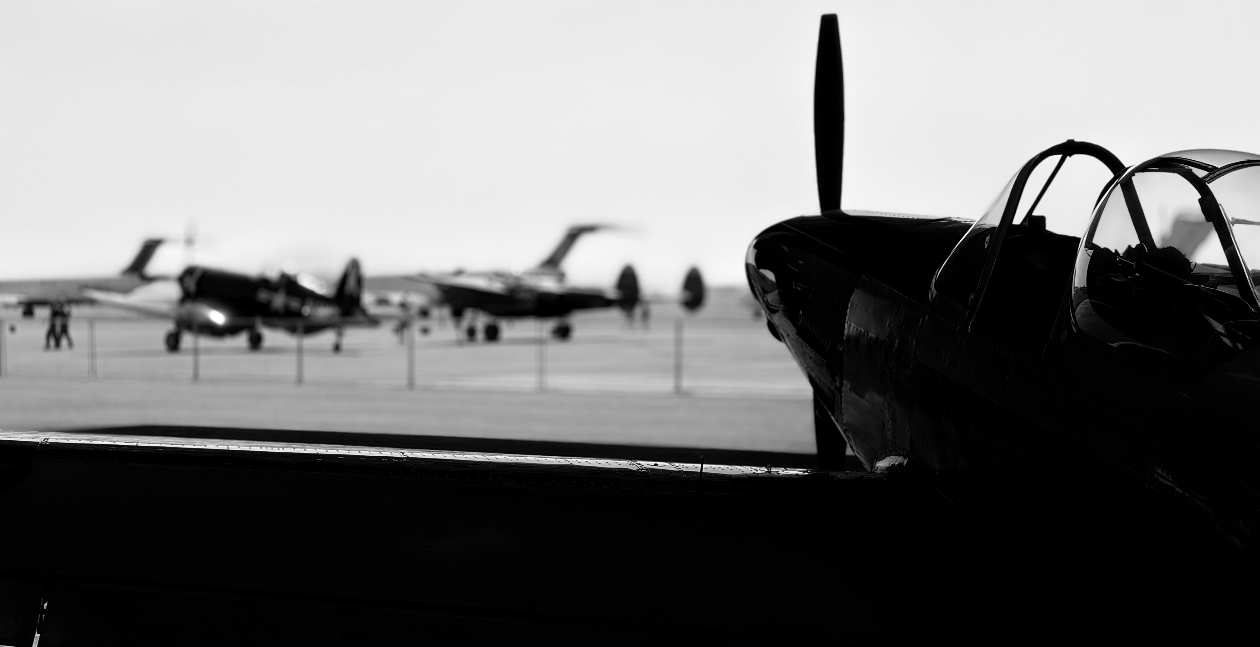 Shadowed Wings: A Quiet Airfield in Mono