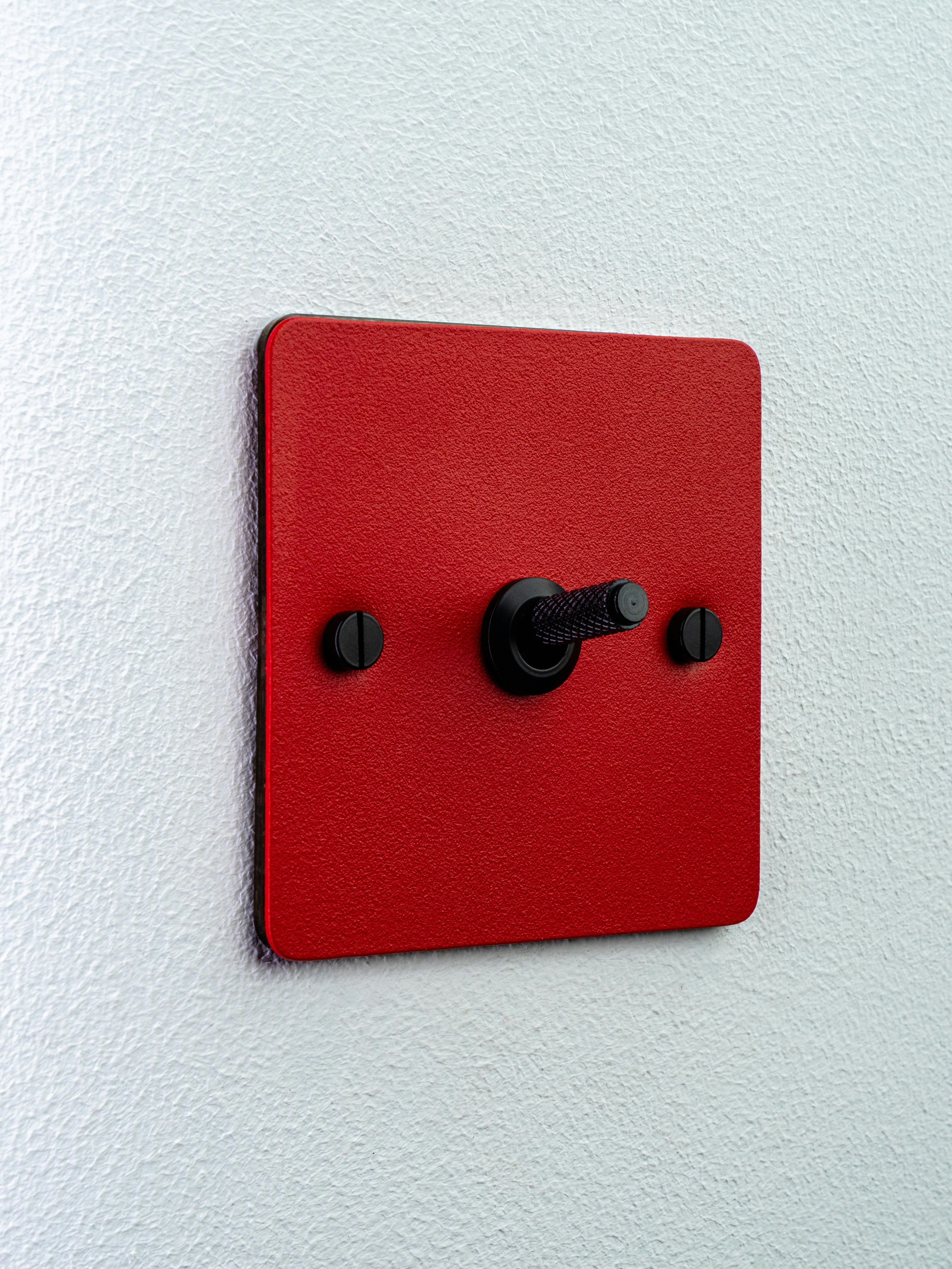 Crimson Toggle on a Quiet Wall