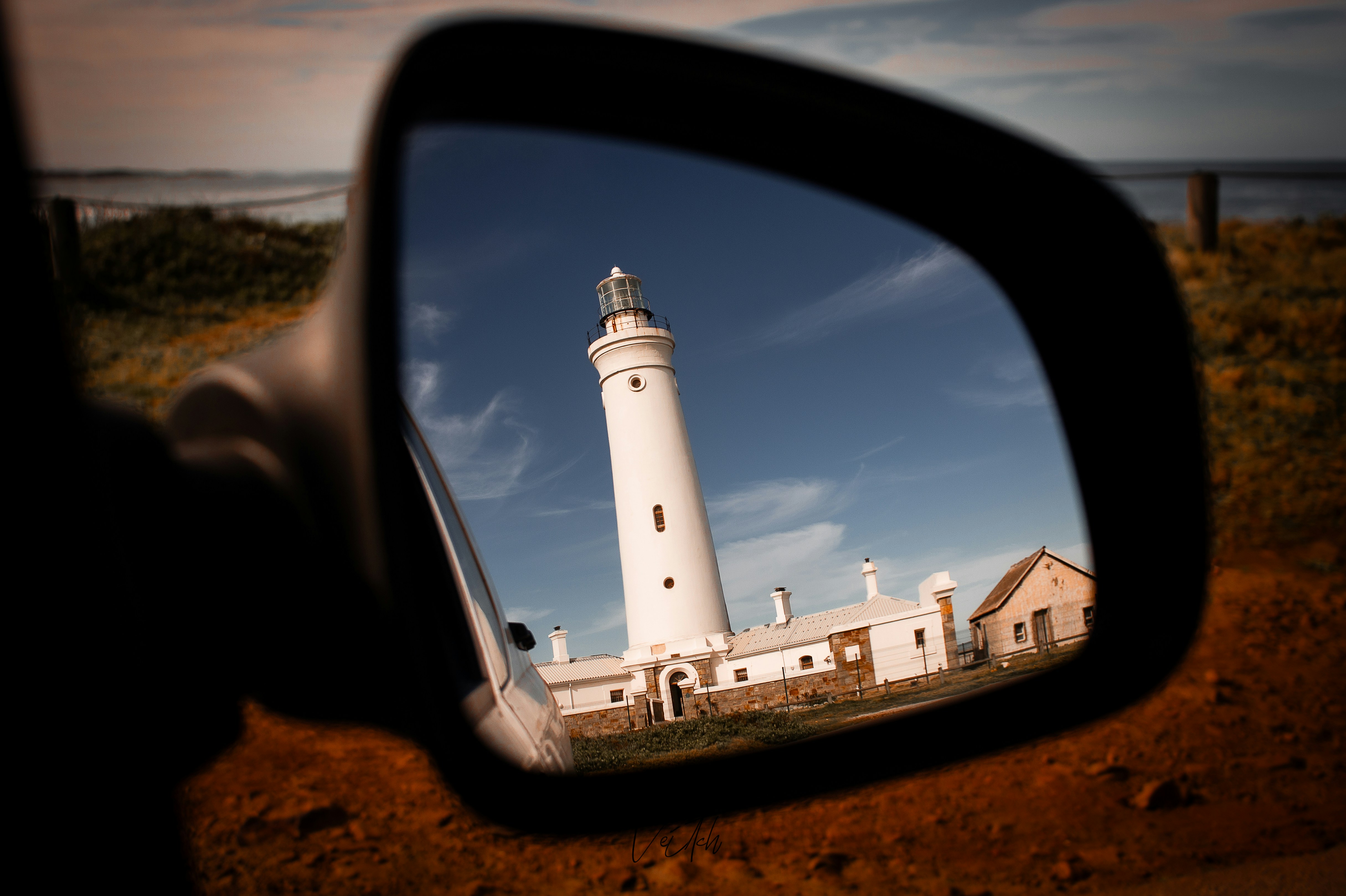 Lighthouse in the Side-View Mirror