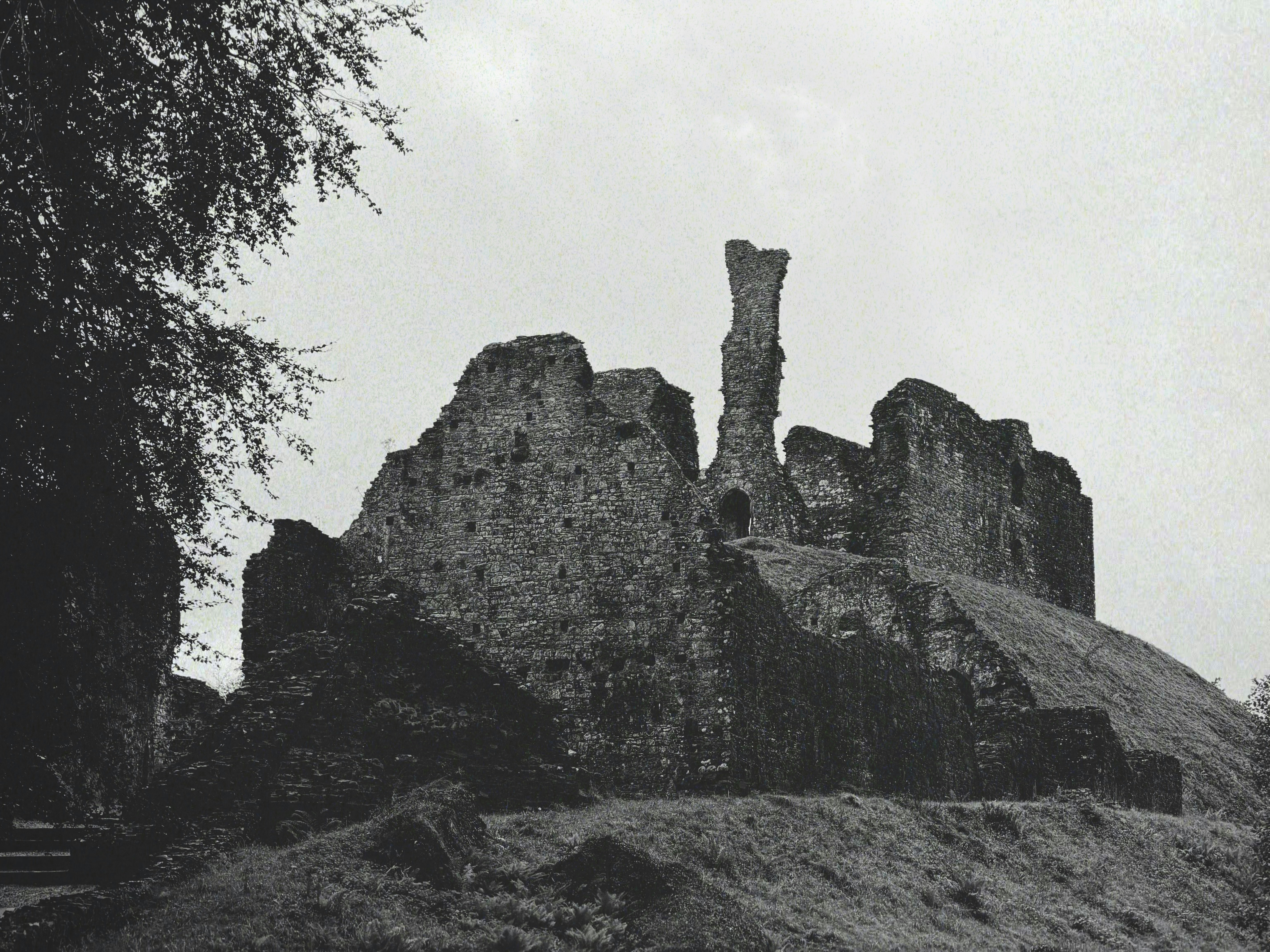 Ruined Keep at Dusk: A Monolithic Remnant in Granite Silence