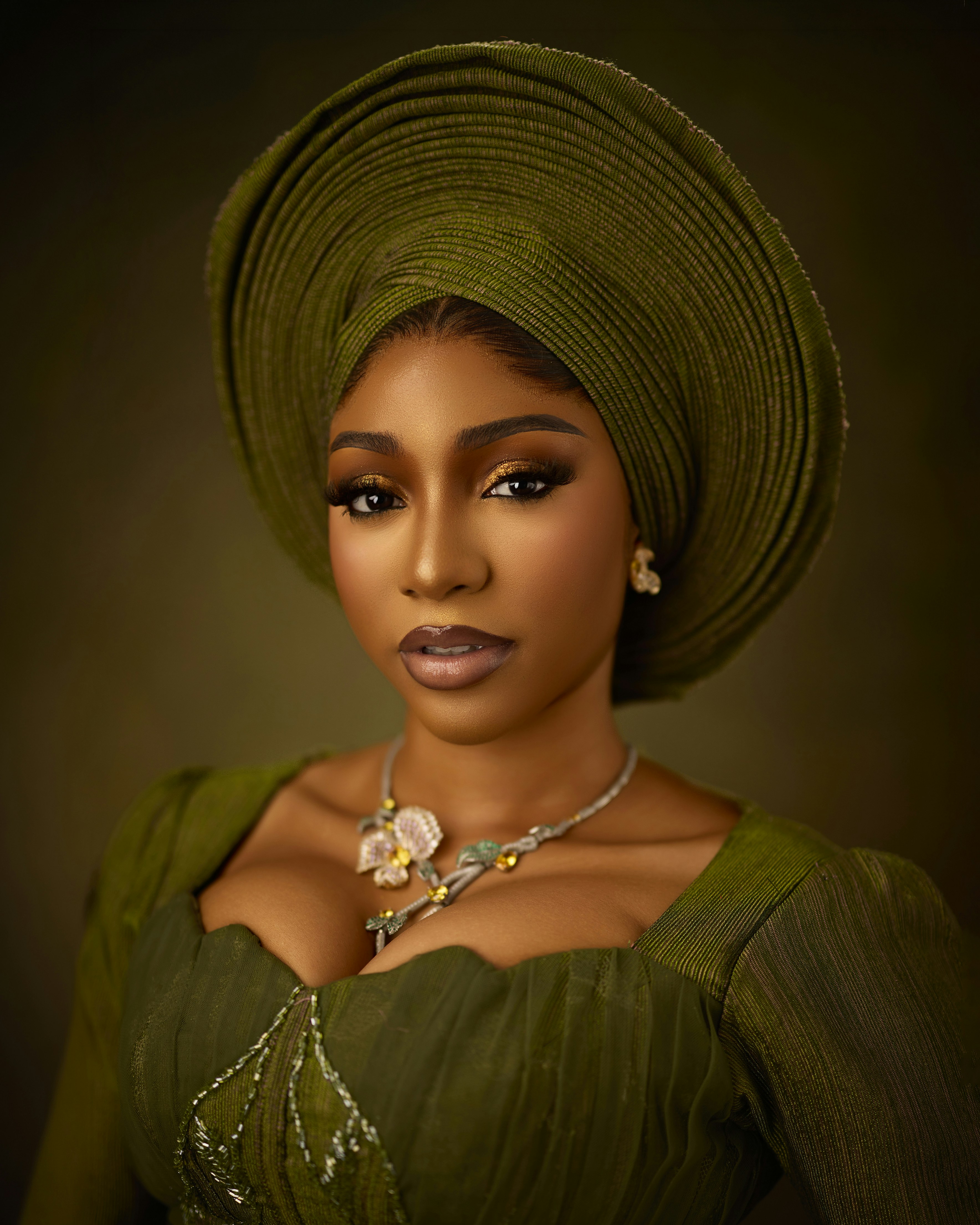 Emerald Grace: Portrait in Yoruba Regalism