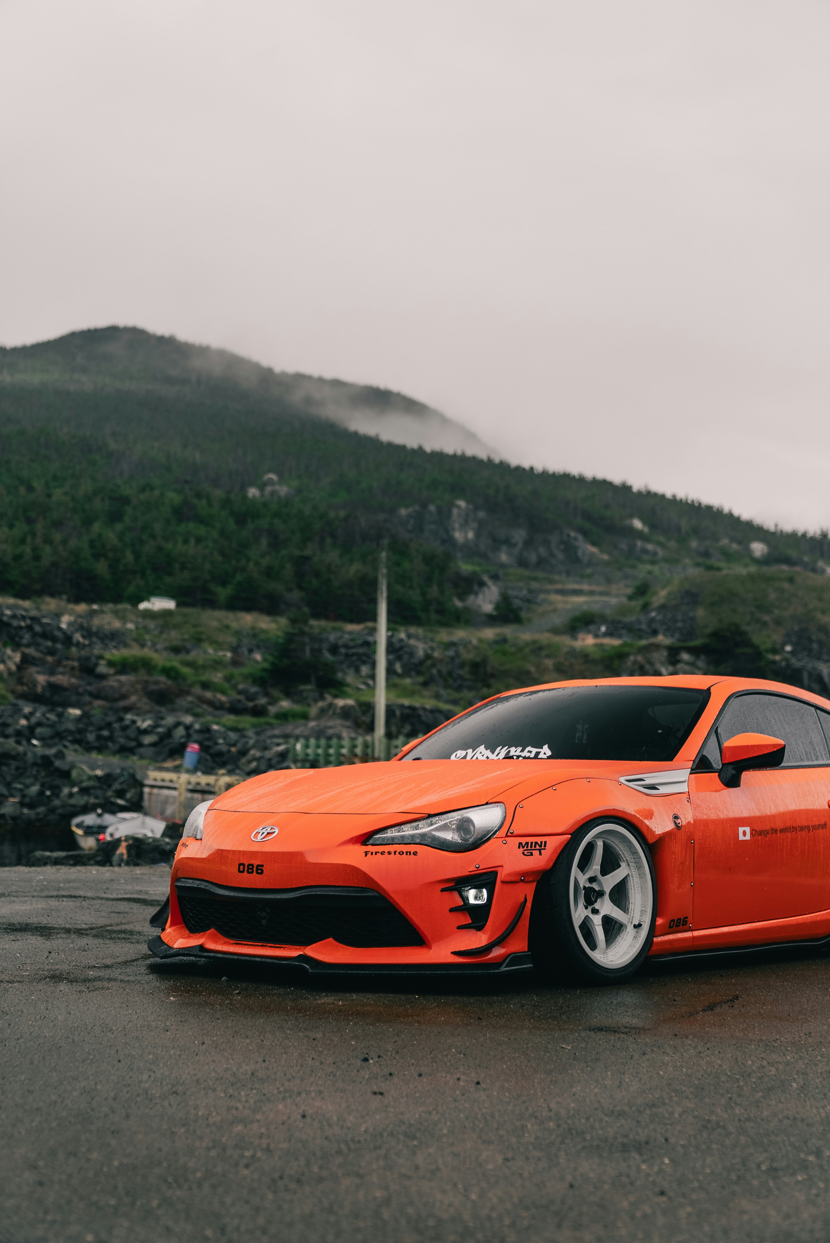 Orange Drift: The Low-Angle Stance of a Street-Ling Car