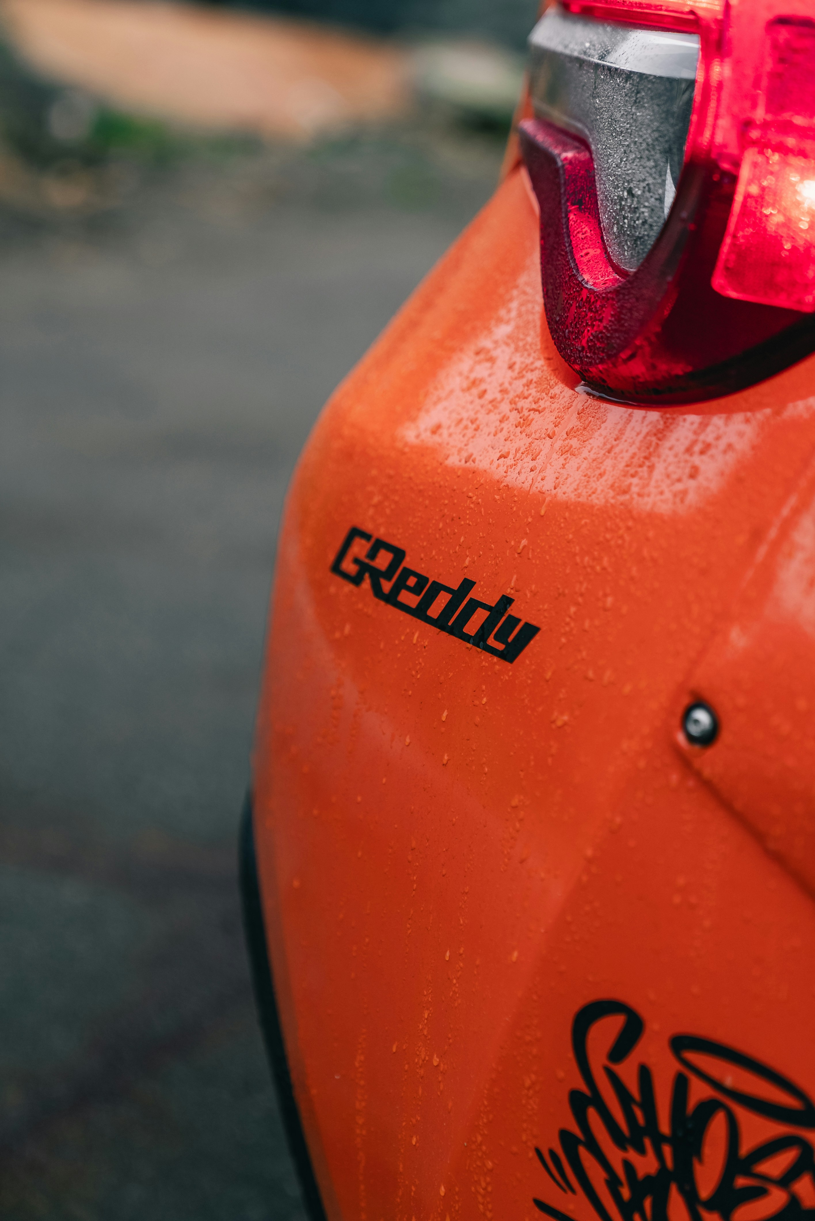 Orange Power: Close-Up of a Graffiti-Stamped BMX Body
