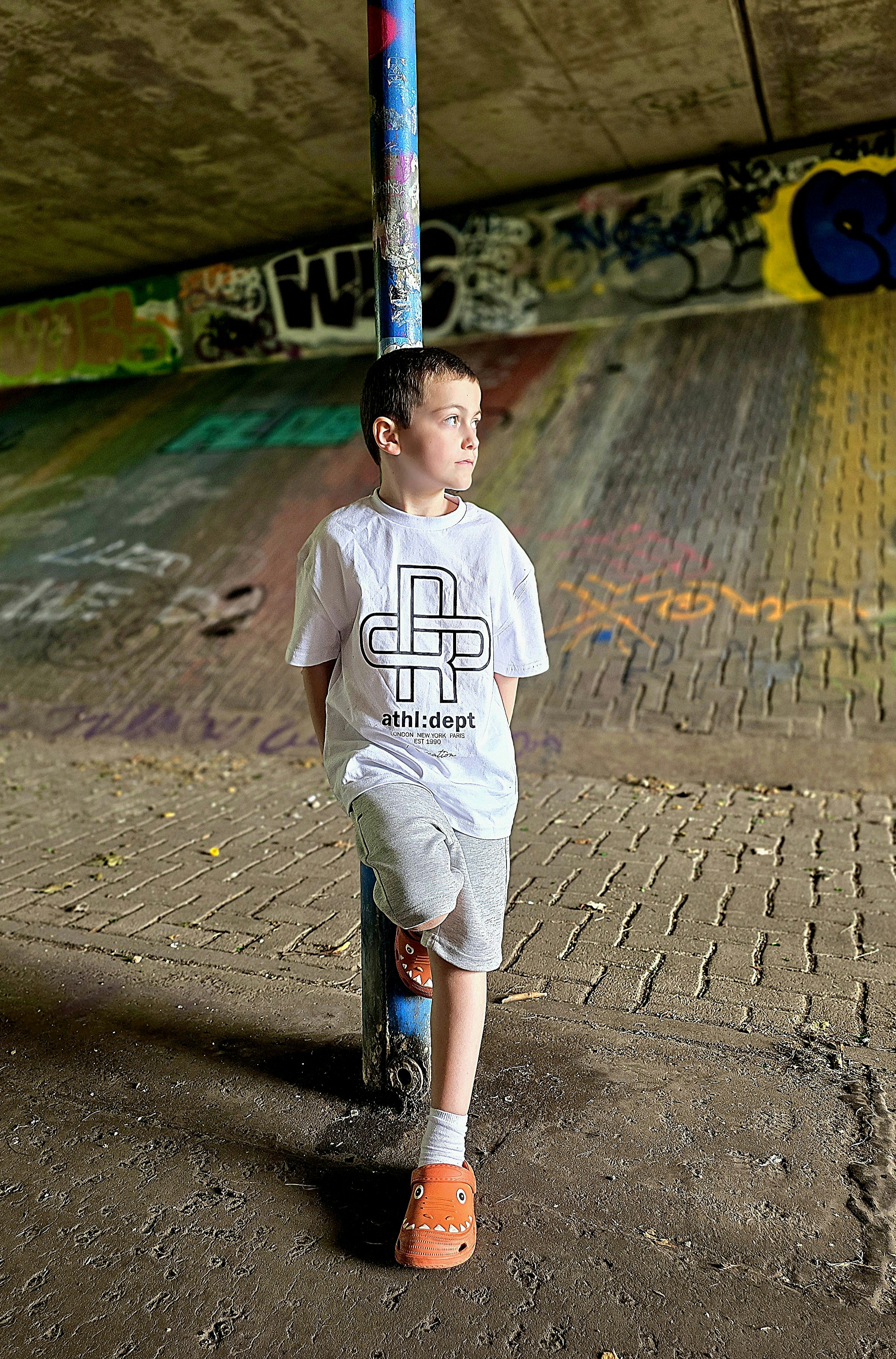 Boy Whistle-Stop at the Graffiti Underpass