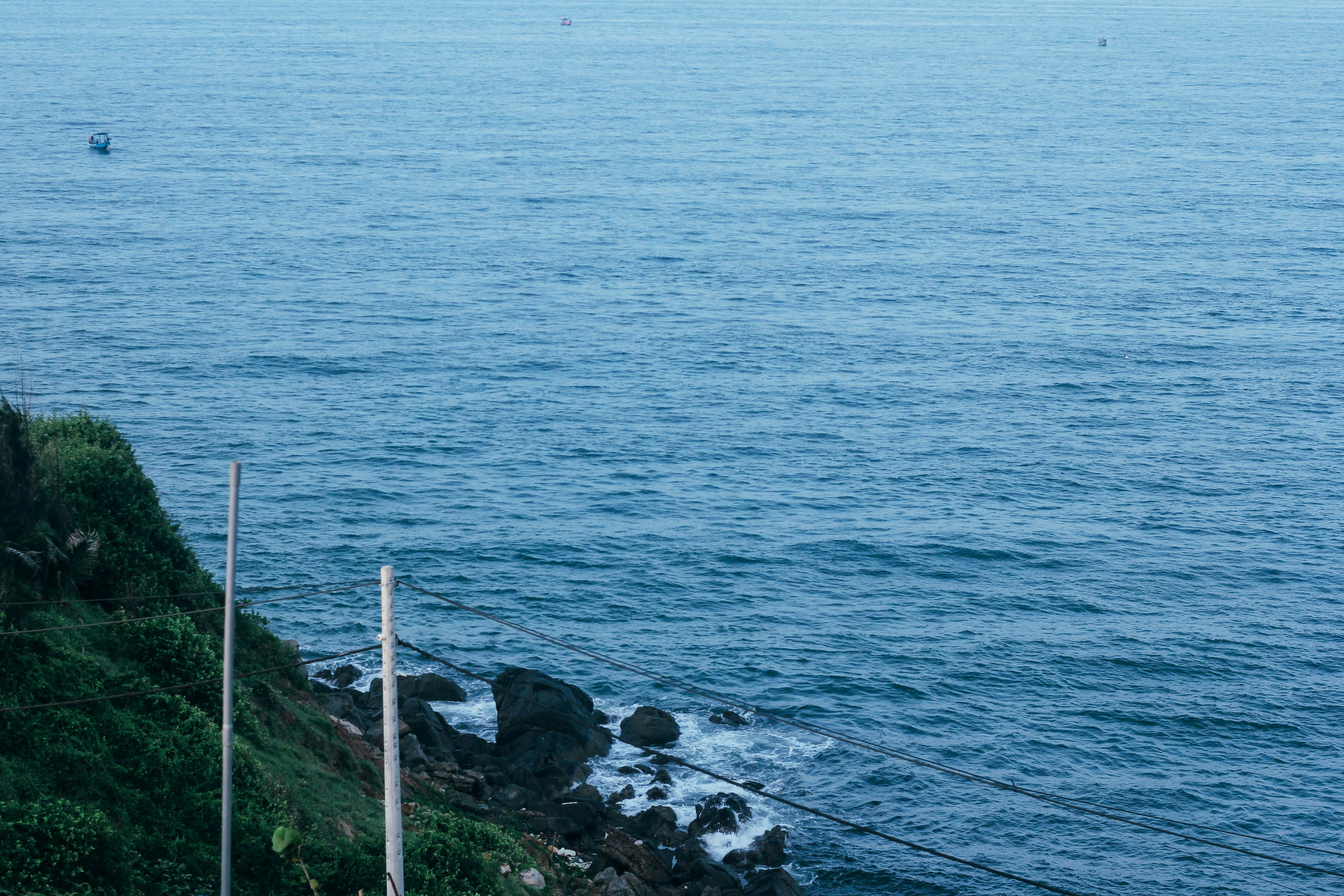 Rugged shoreline meeting the open sea