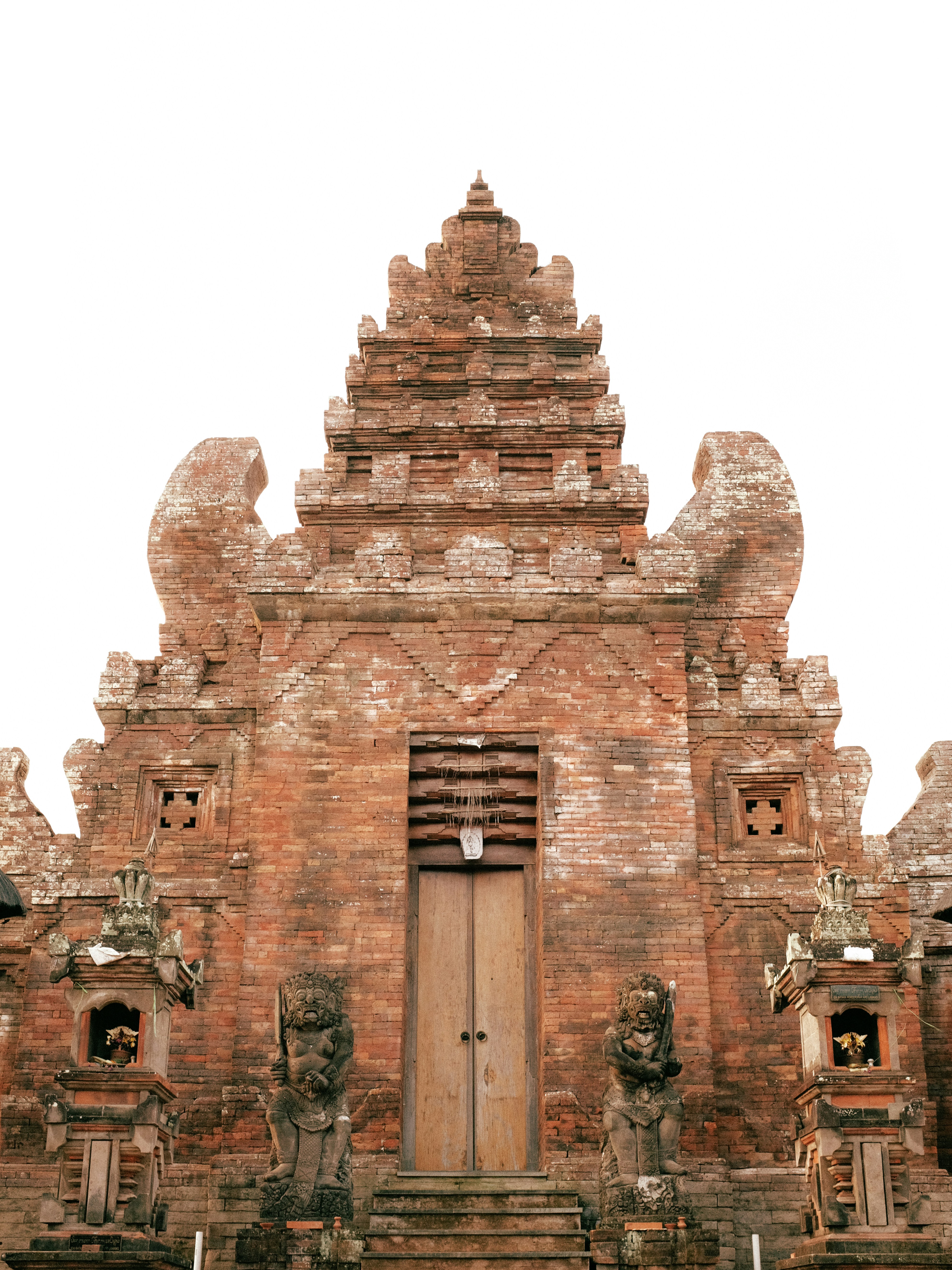 Ancient Brick Stupa Rising from the Steps