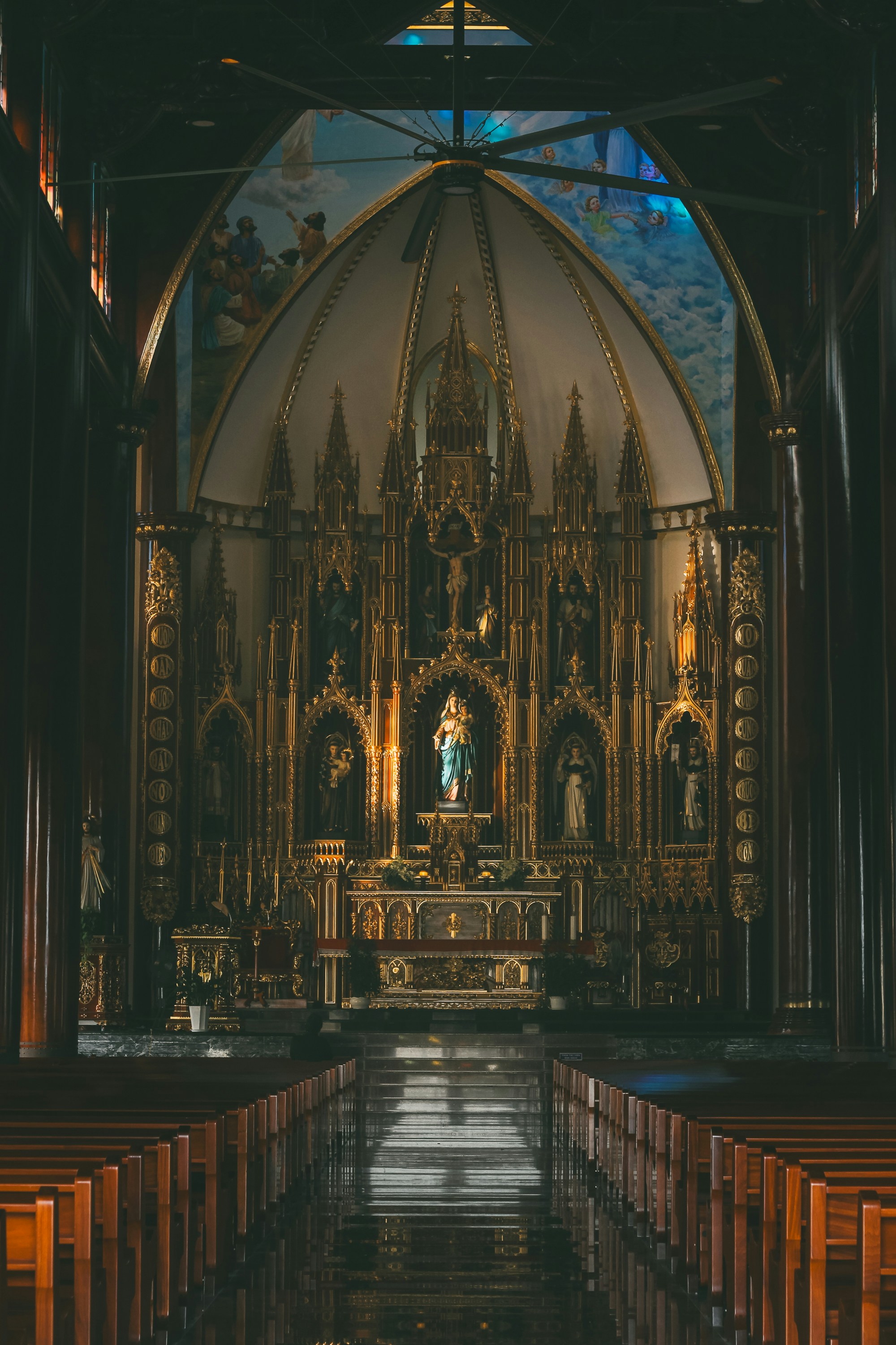 Gilded Altar in Silent Cathedral