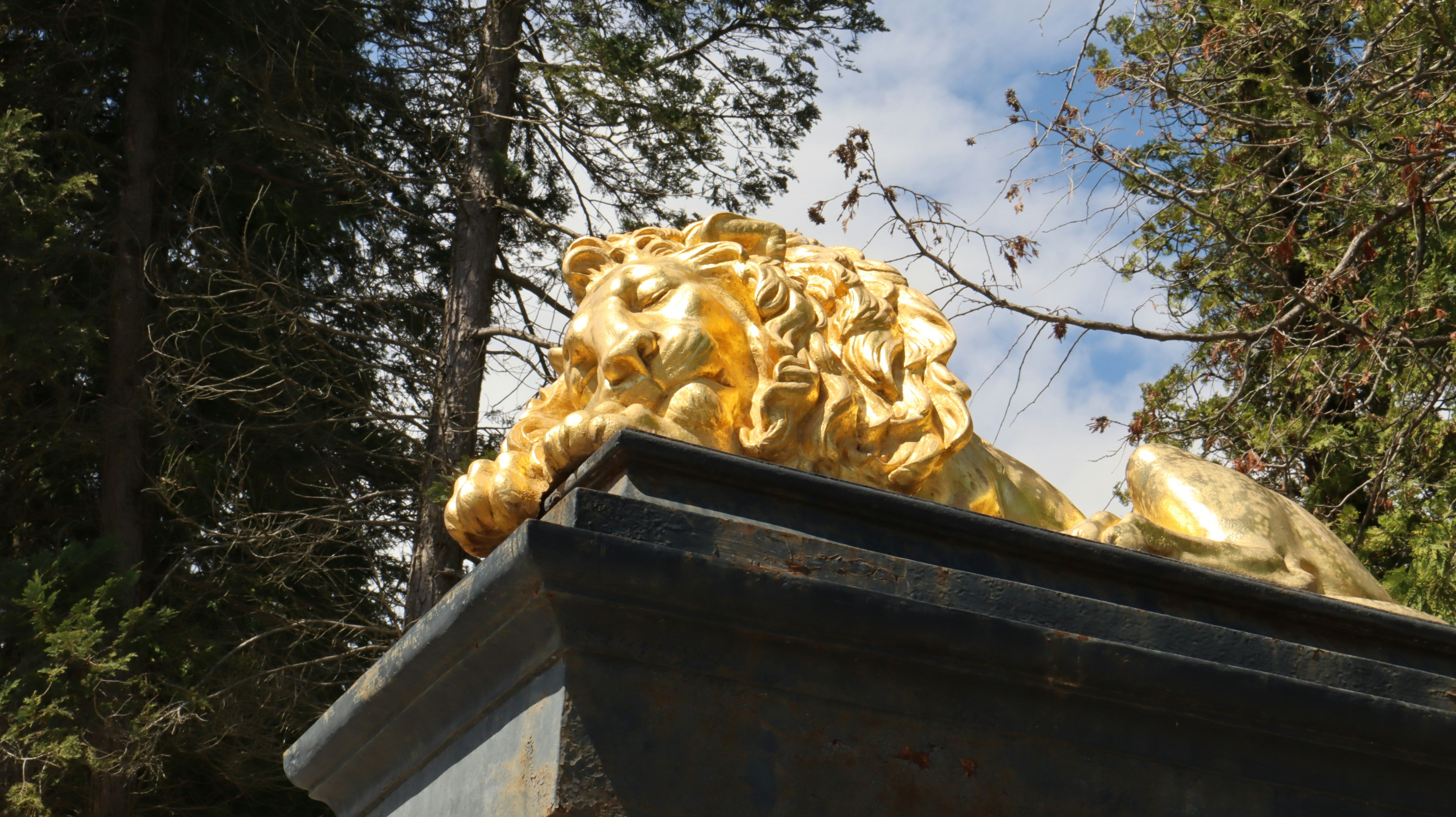 Golden Guardian on its Pedestal