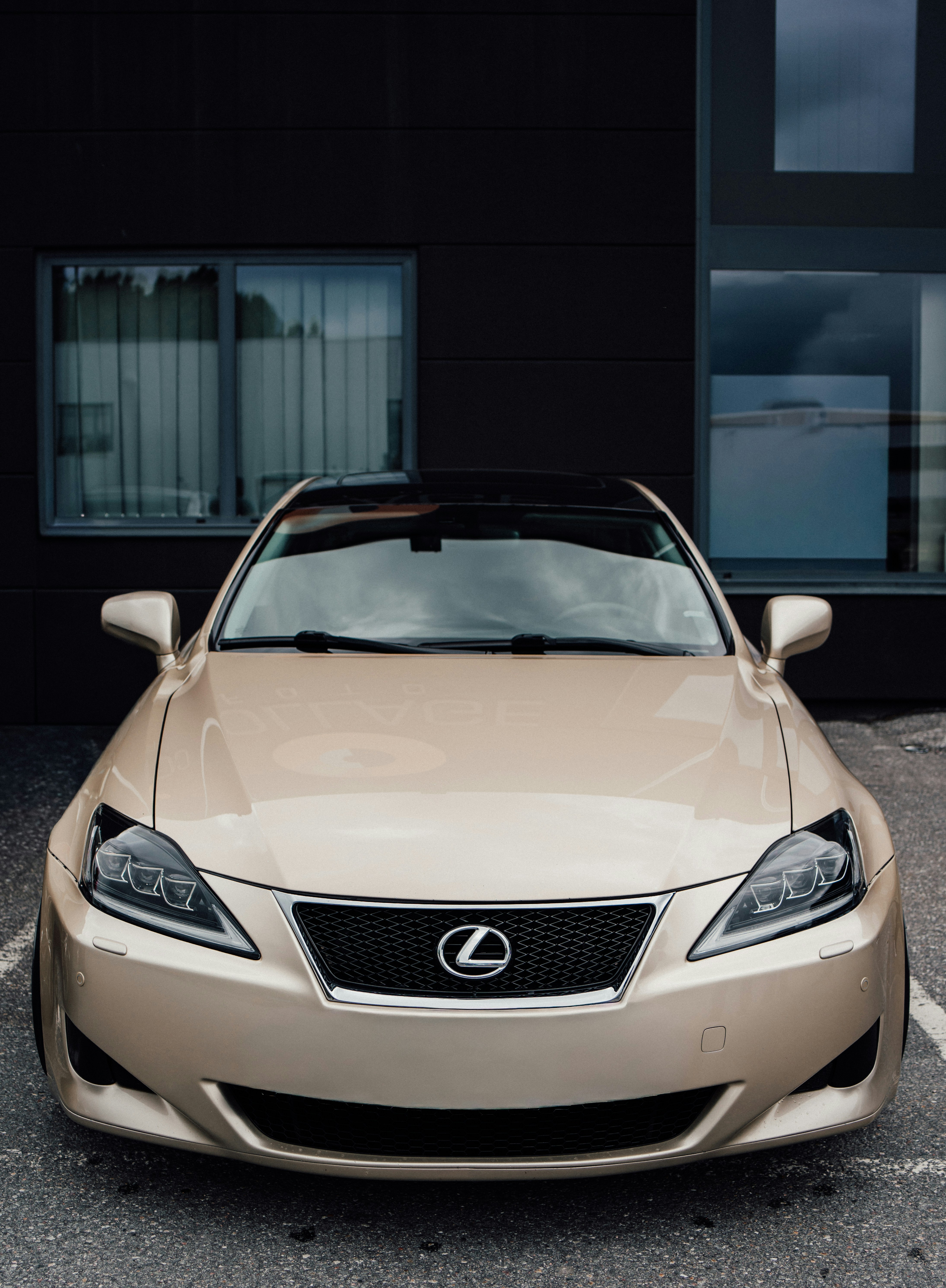 Beige Lexus Front Shot: Quiet Portrait of a Premium Sedan