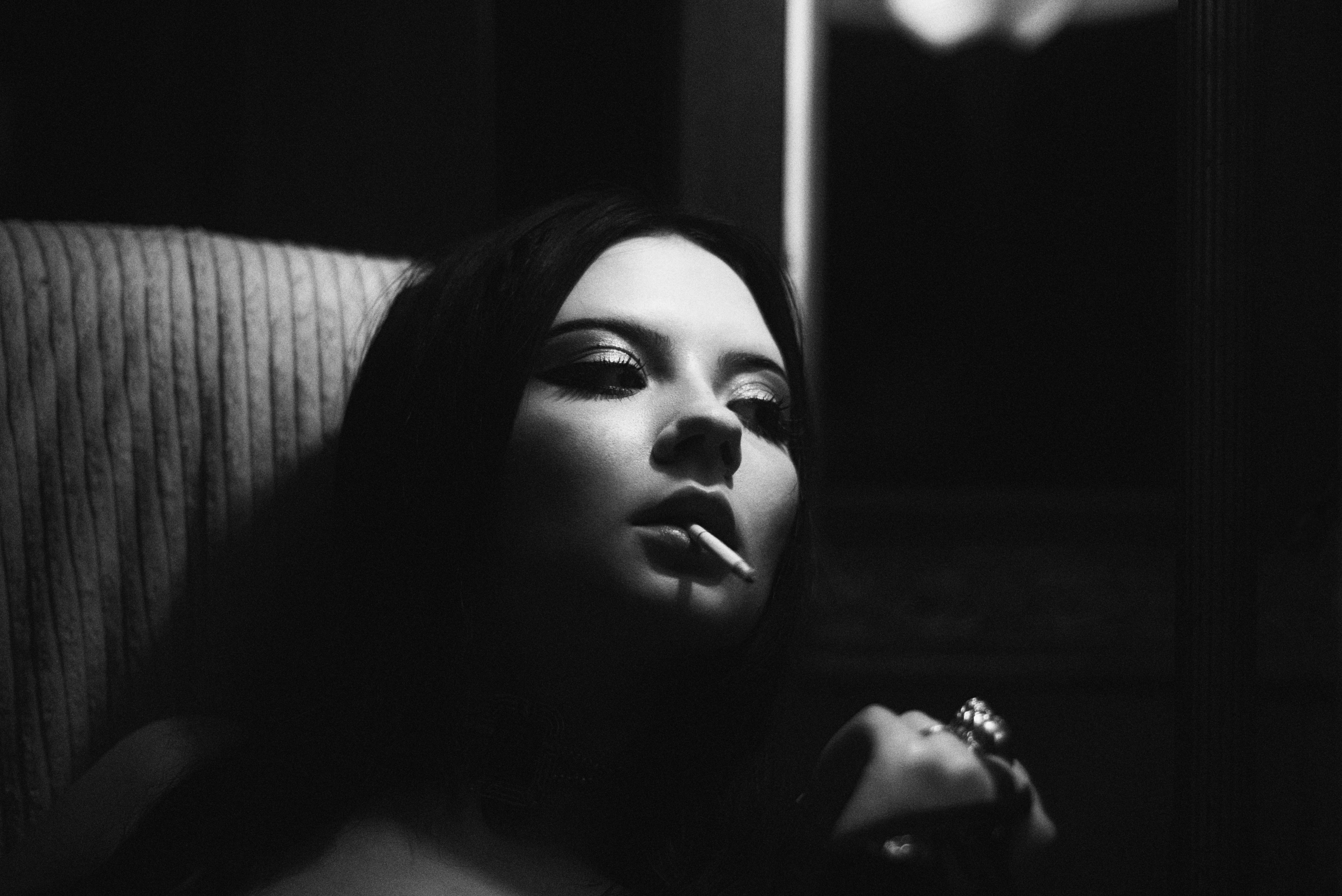 Midnight Gaze: A Quiet, Shadowed Portrait