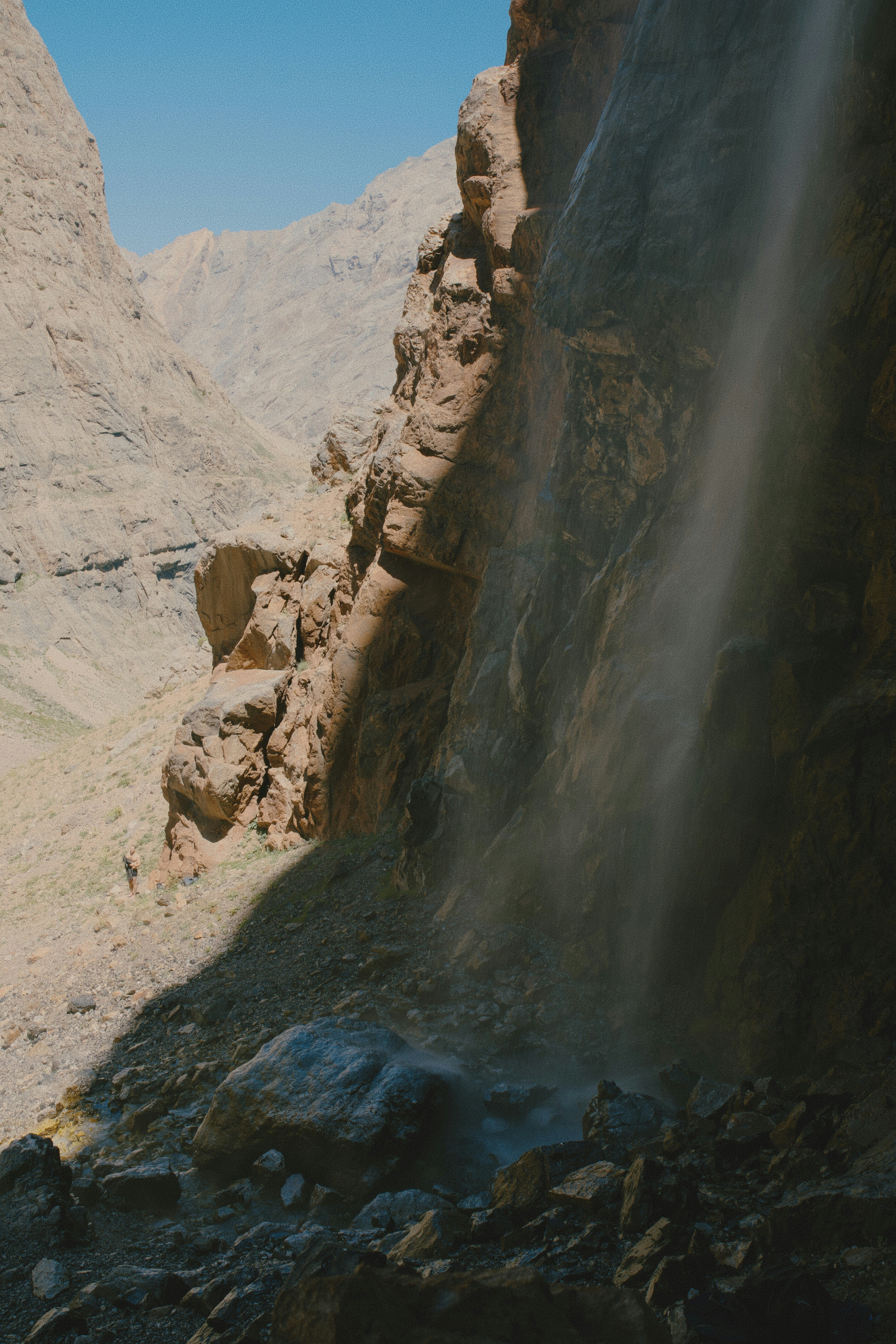 Hidden Cascade Between Granite Peaks