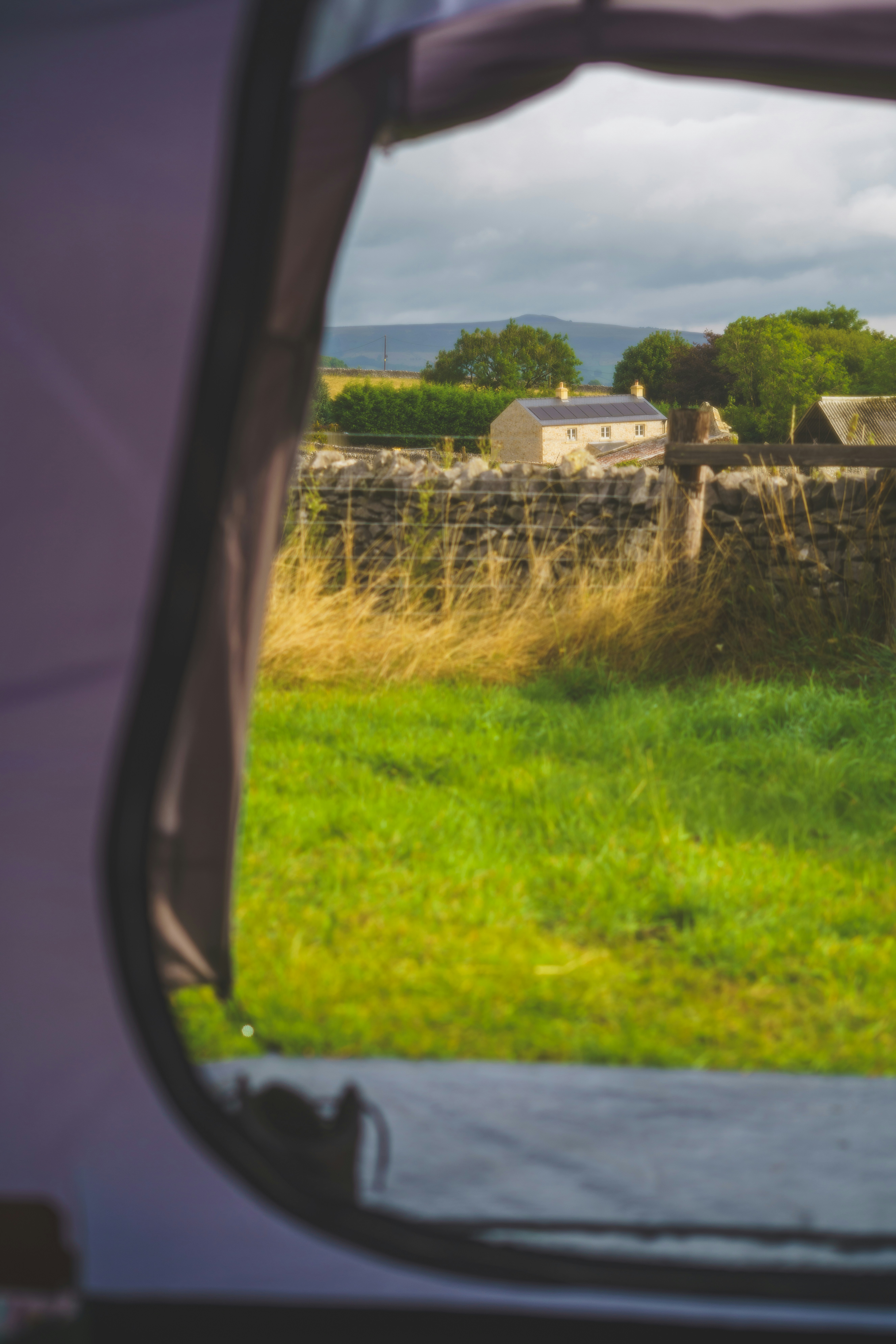 Pastoral Ridge: Light on the Village from a Tent Window