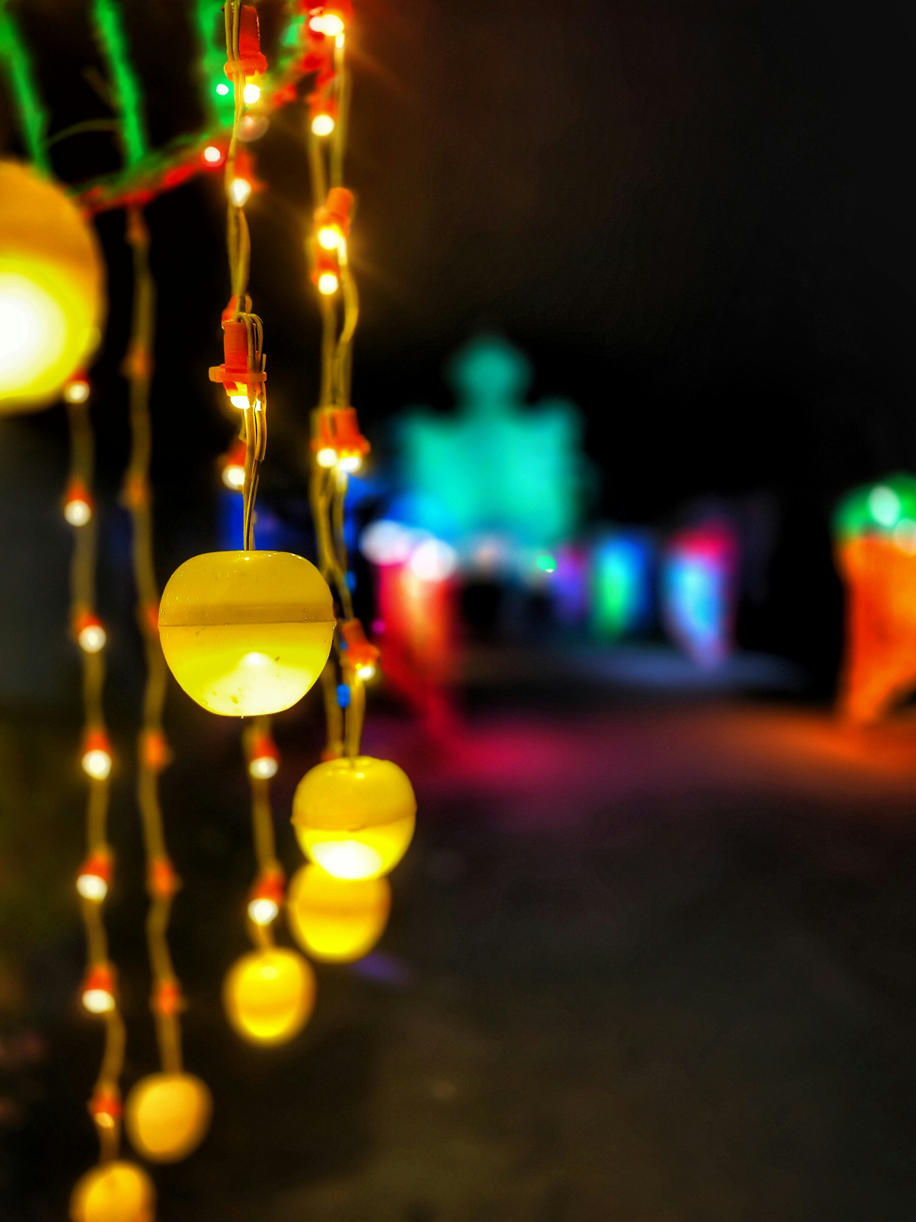 Warm Orbs in a Night Garden of Lights