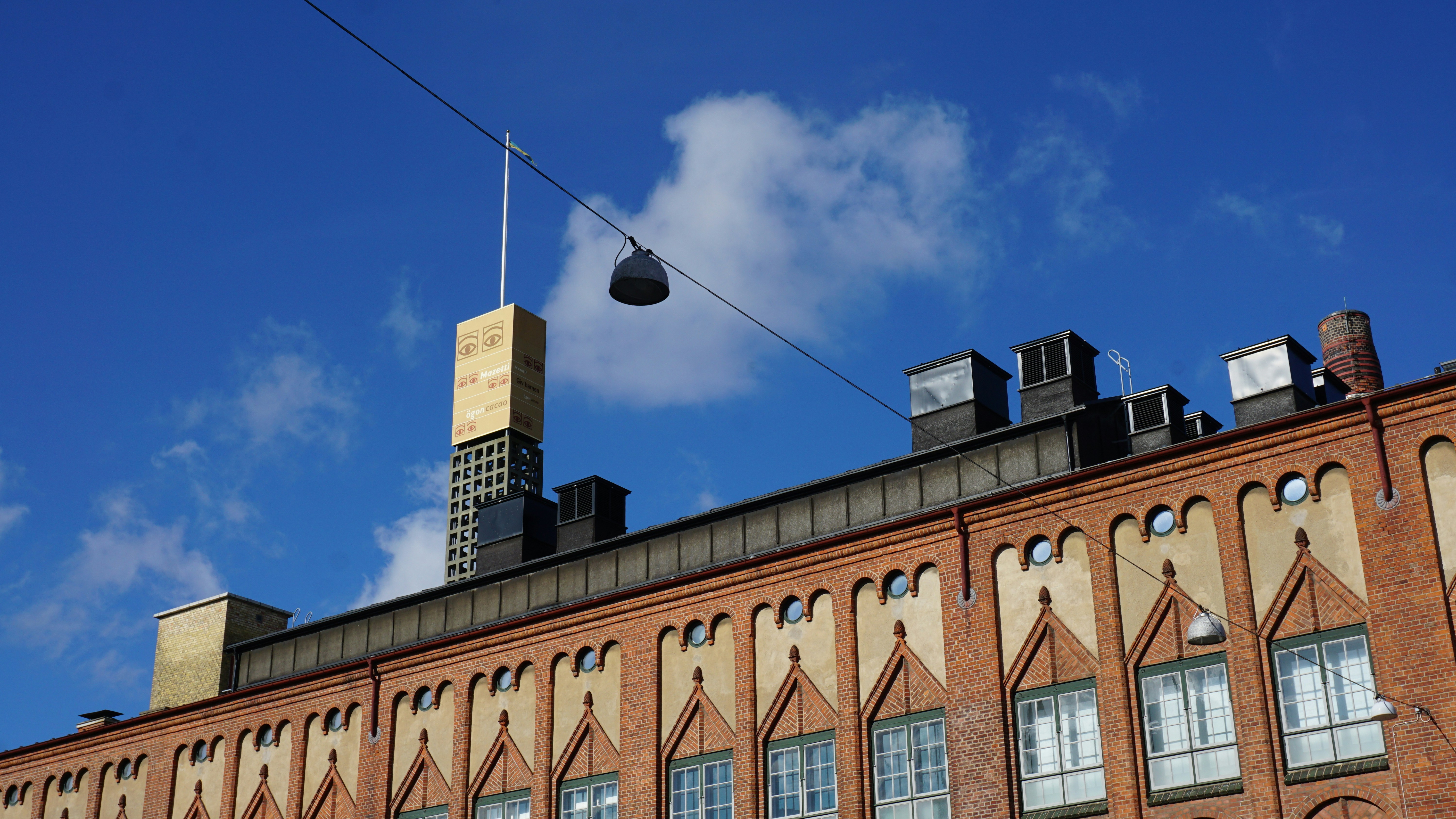 Brick Gothic Lines Under a Clear Sky