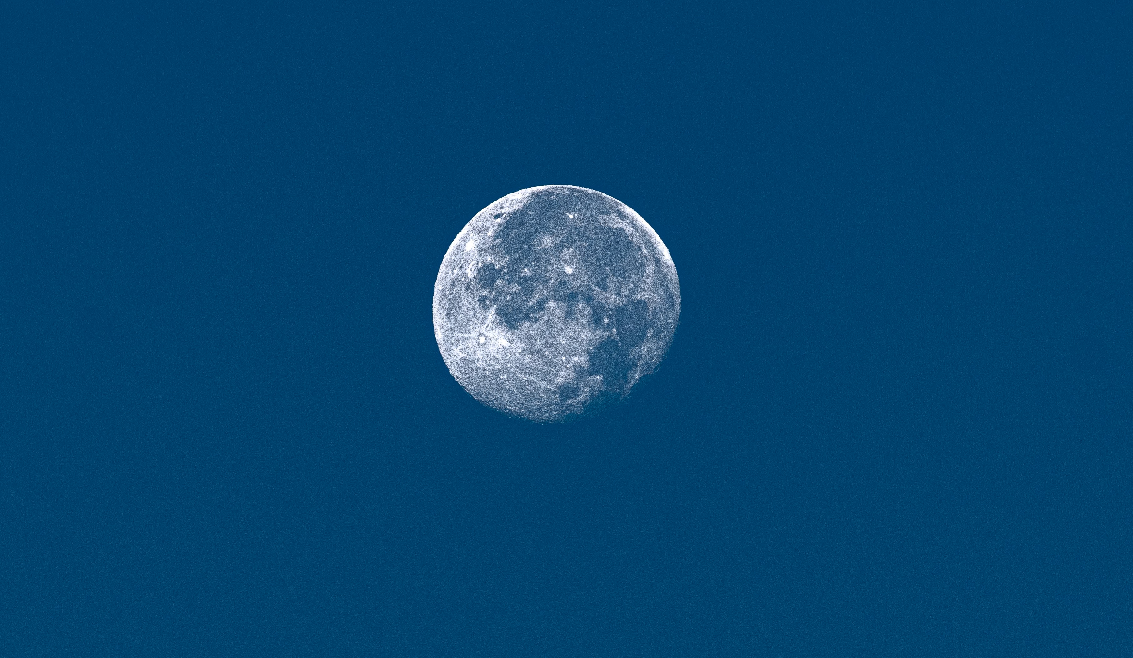 Moon in Quiet Indigo: Minimal Night Sky Portrait