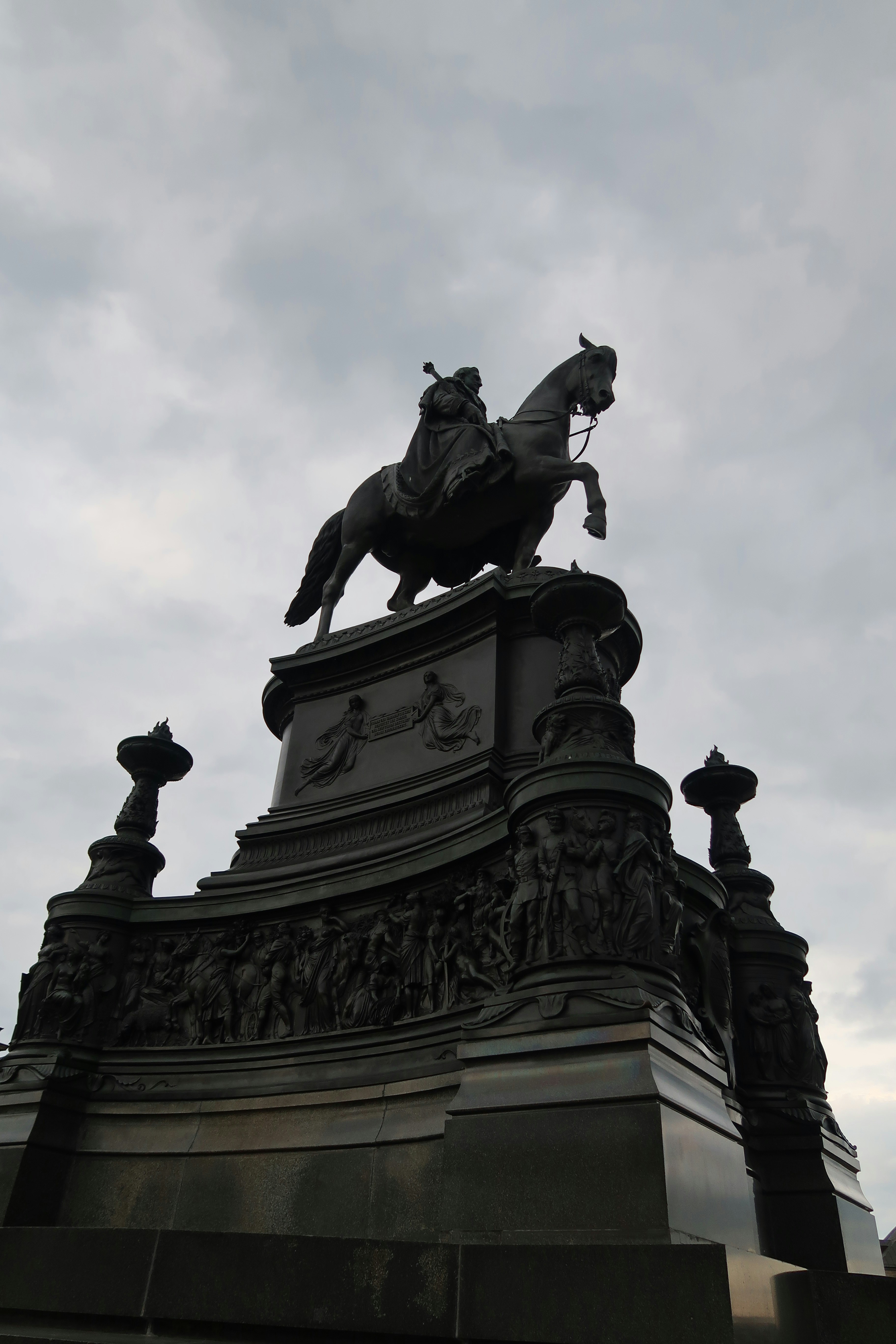 Equestrian Monument Soaring Above the Plinth