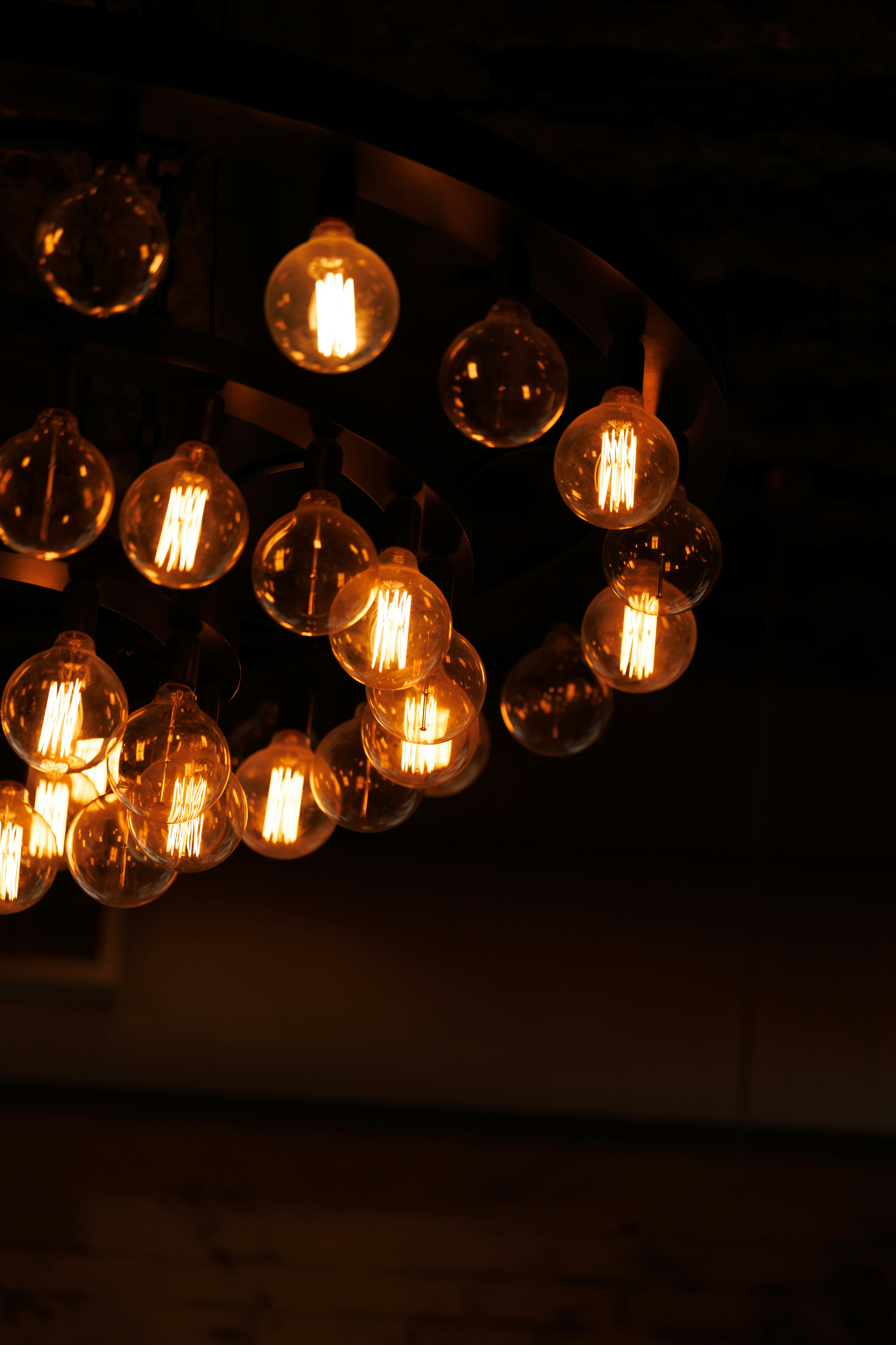 Amber Orbs: A Spiraling Choir of Edison Glow