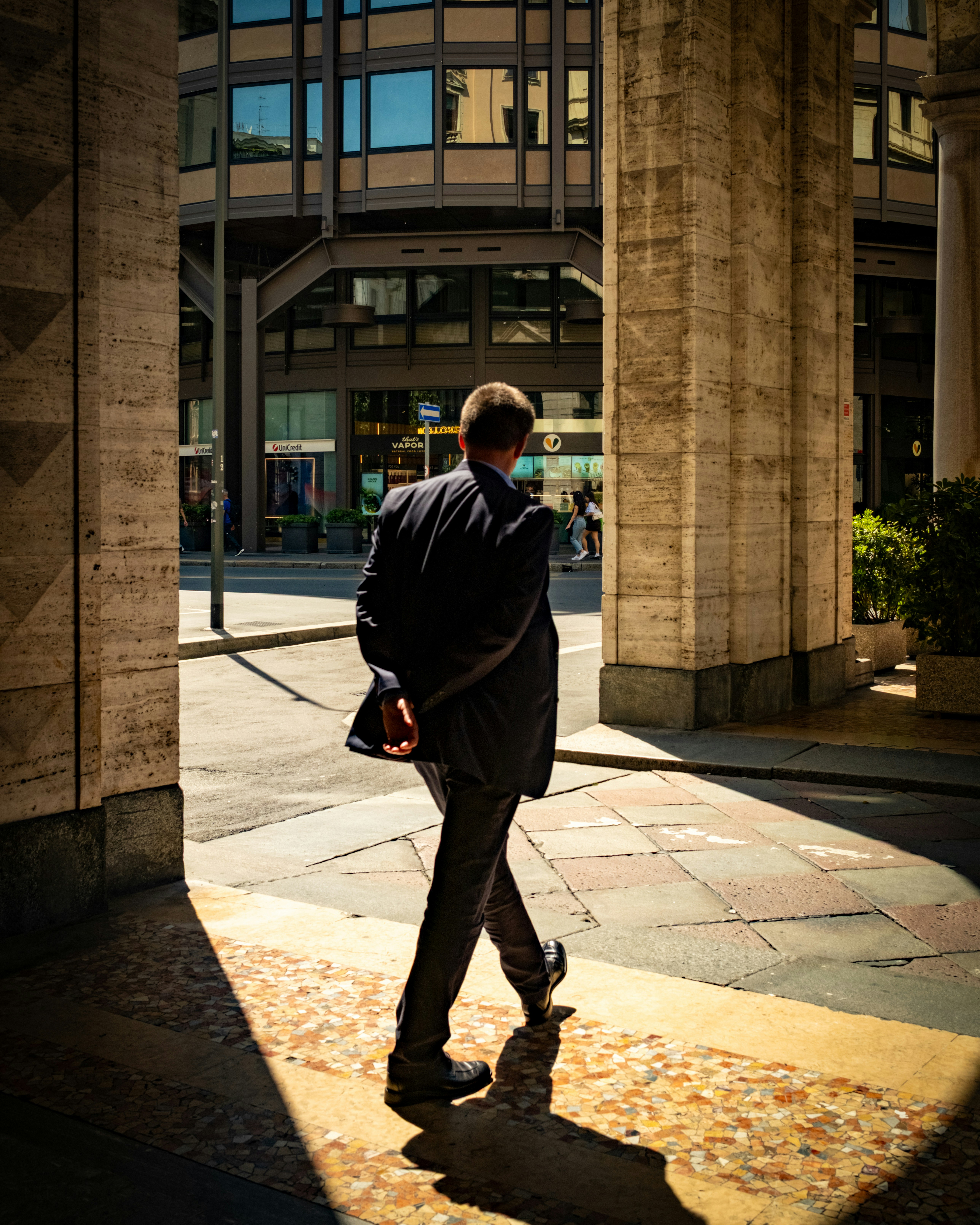 Under the Urban Canopy: A Silent Stride Through Concrete Columns